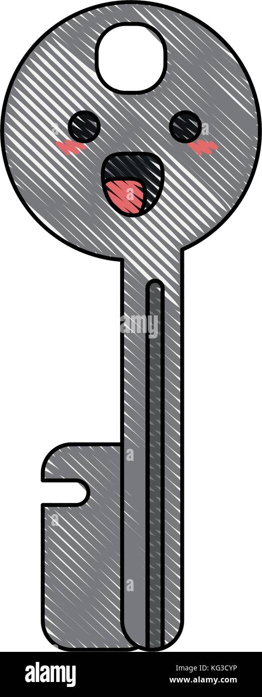key happy cartoon character icon image Stock Vector Image & Art - Alamy