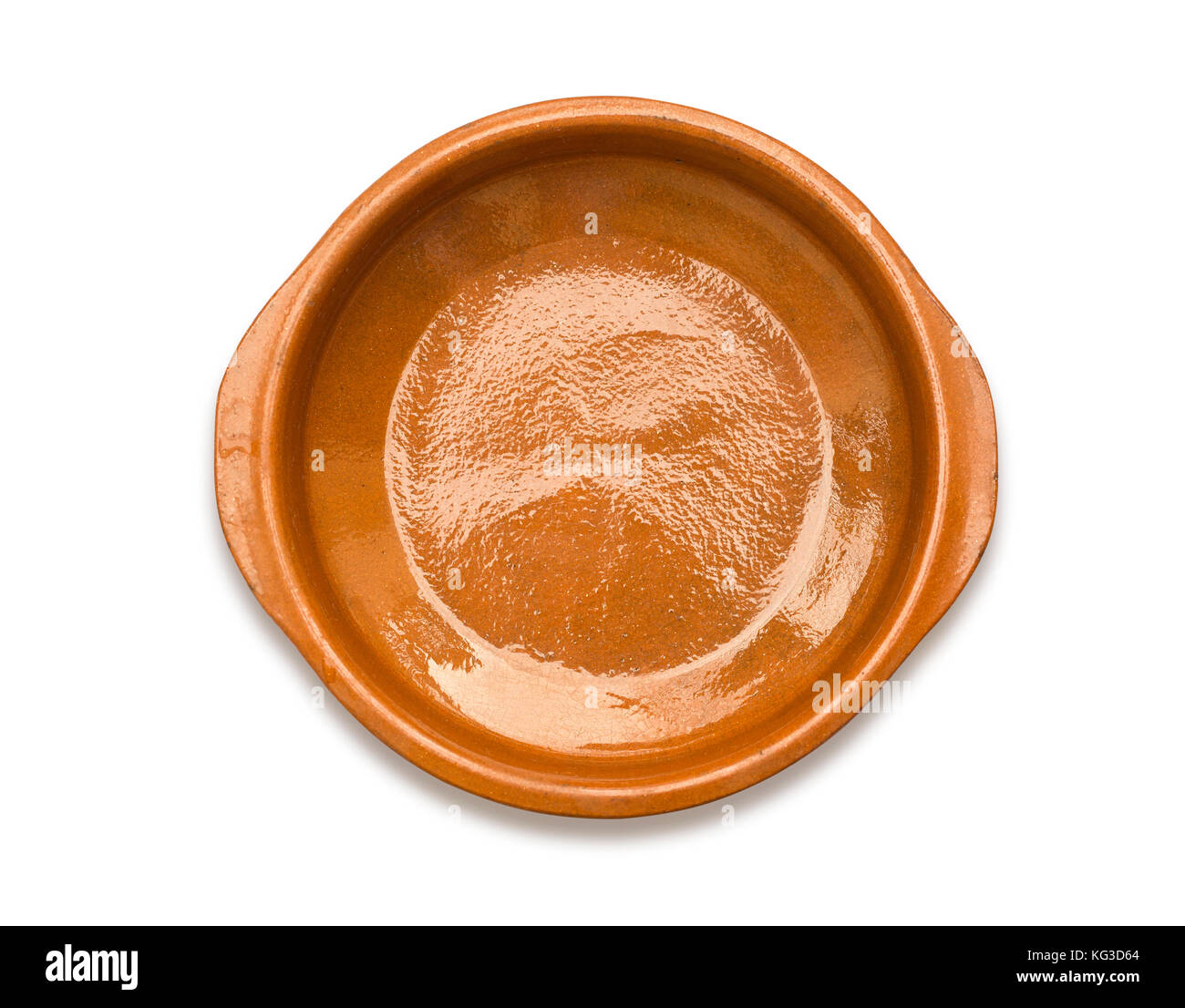 Top view of ceramic clay pot isolated on white with clipping path Stock ...