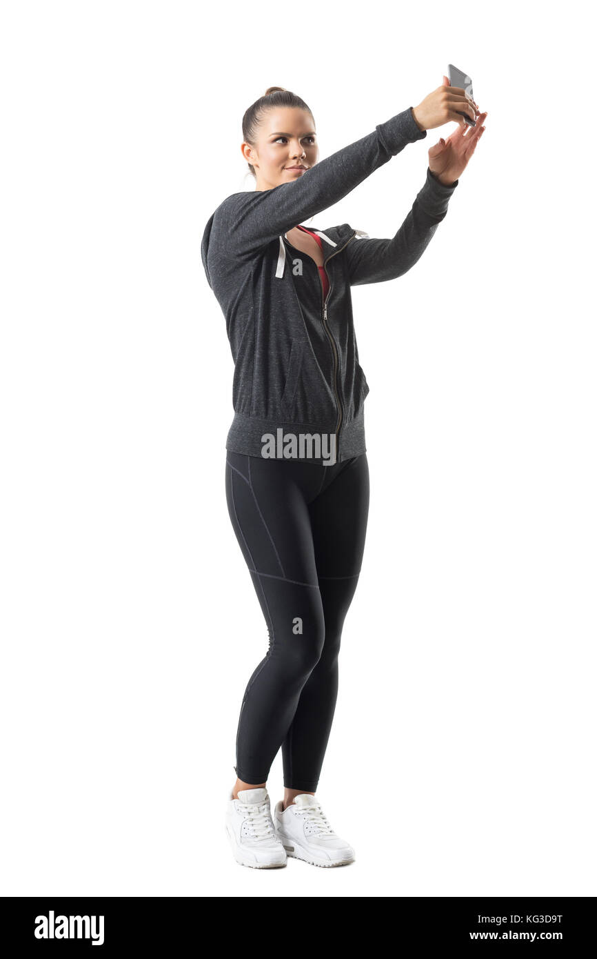 Pretty young sportswoman in Cut Out Stock Images & Pictures - Alamy