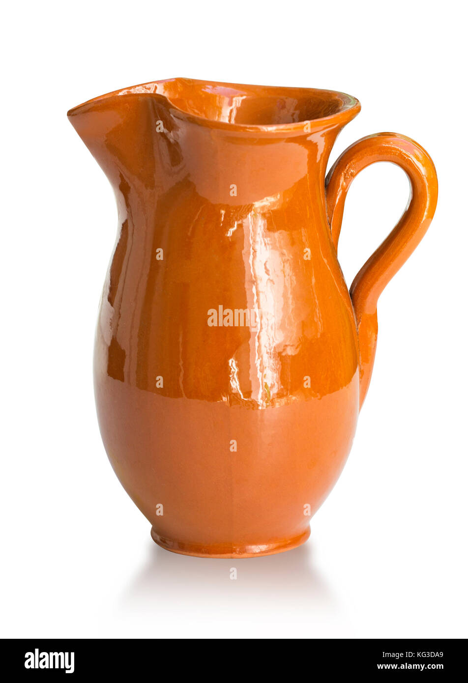 Brown jug. Isolated on white background. with clipping path Stock Photo ...