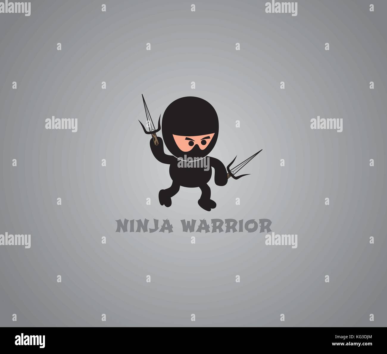 ninja character theme vector graphic art design illustration Stock ...