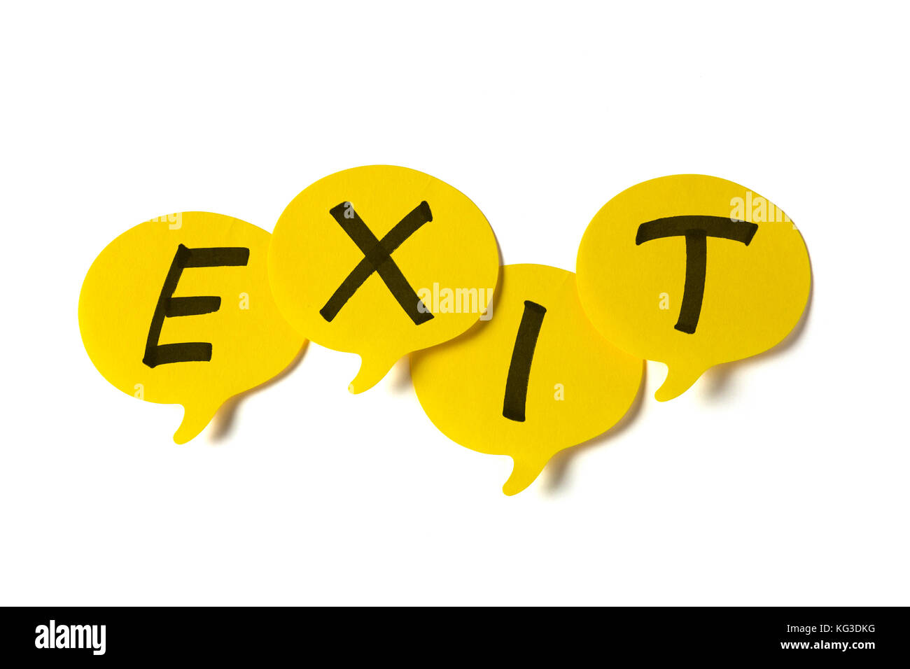 Exit stickers Cut Out Stock Images & Pictures - Alamy