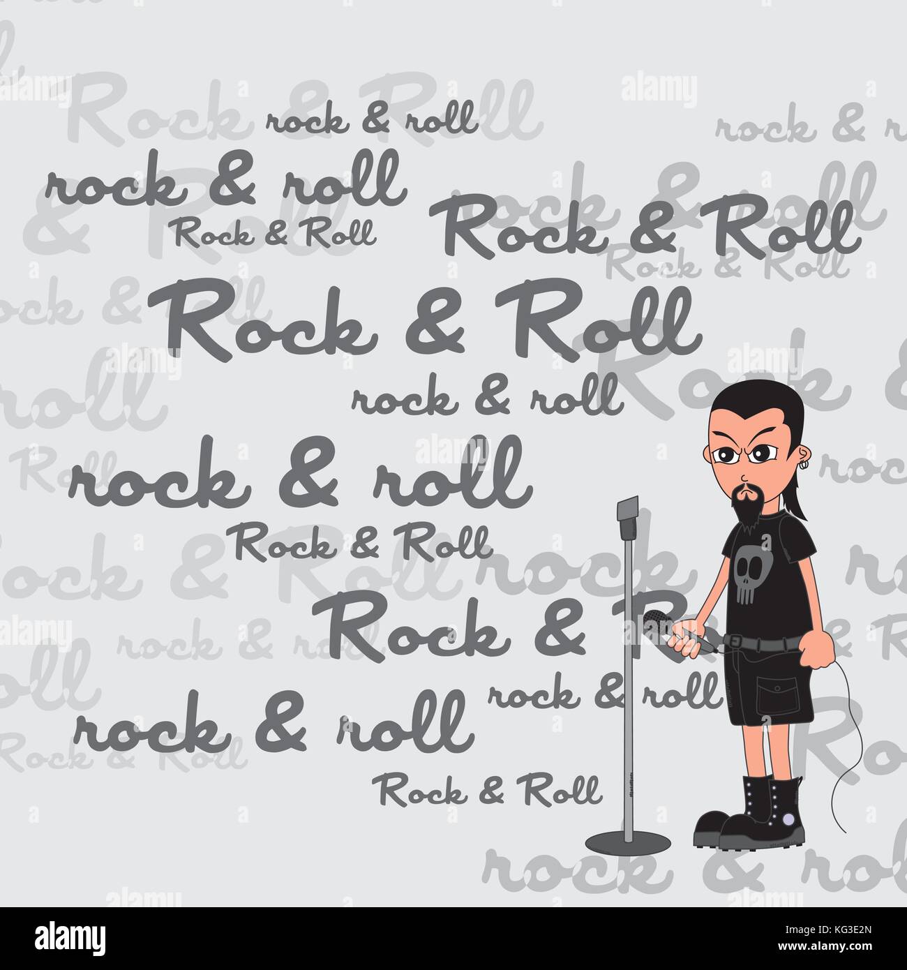 cartoon character band theme vector graphic art design illustration ...