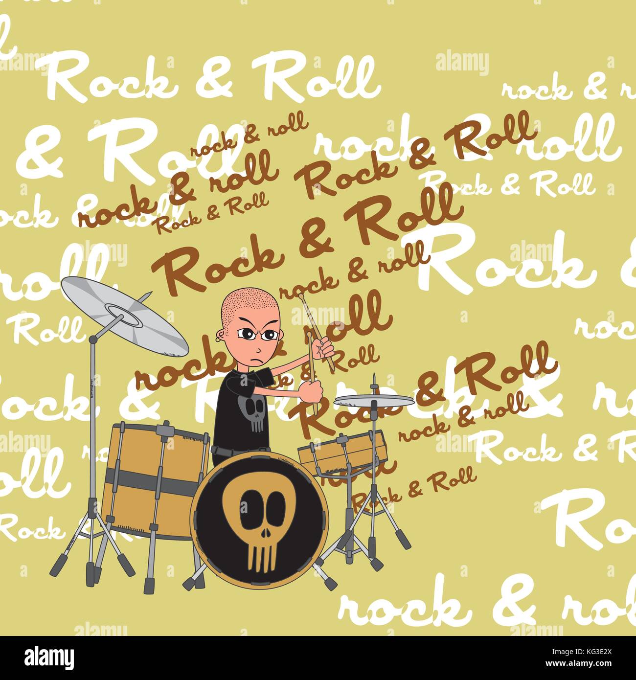 cartoon character band theme vector graphic art design illustration ...