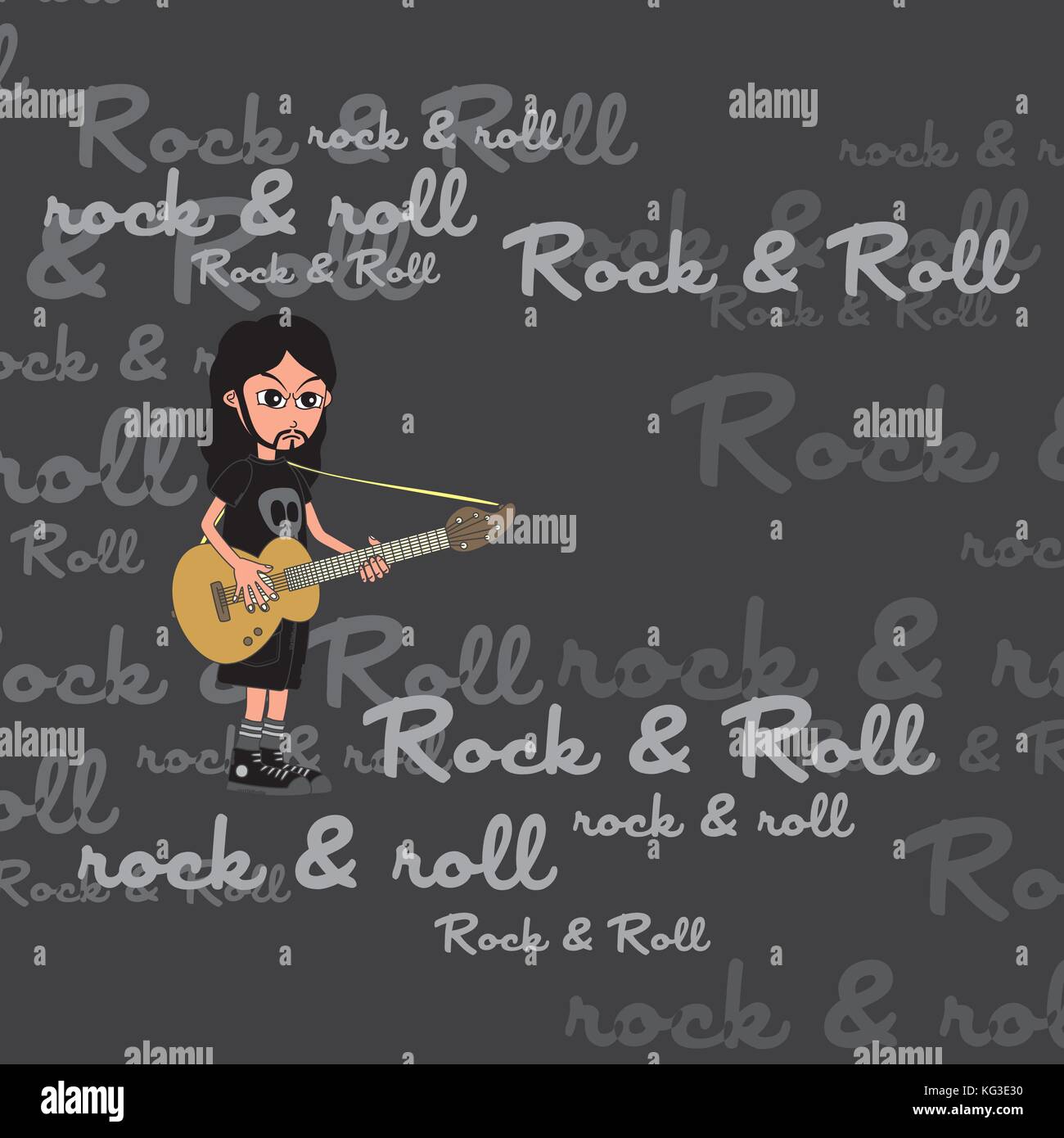 cartoon character band theme vector graphic art design illustration ...