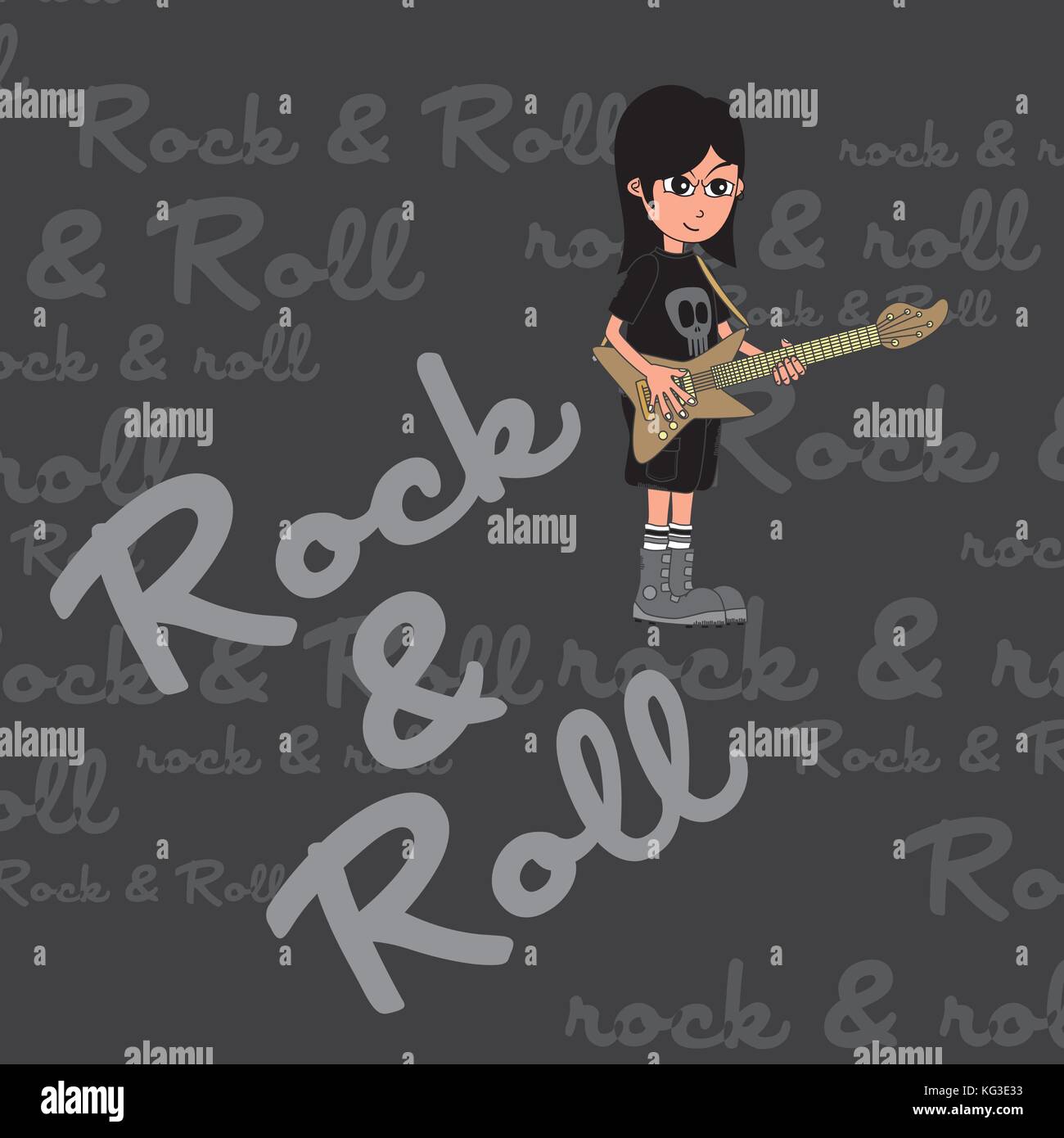 cartoon character band theme vector graphic art design illustration ...