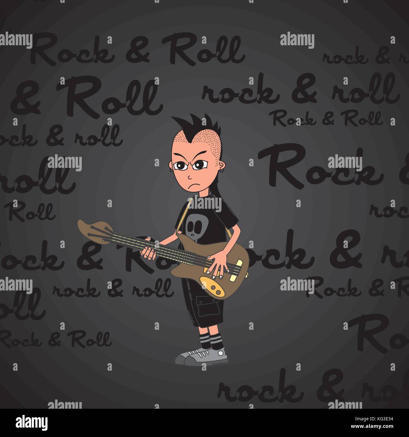 cartoon character band theme vector graphic art design illustration ...