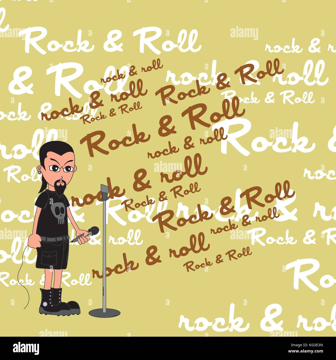 cartoon character band theme vector graphic art design illustration ...