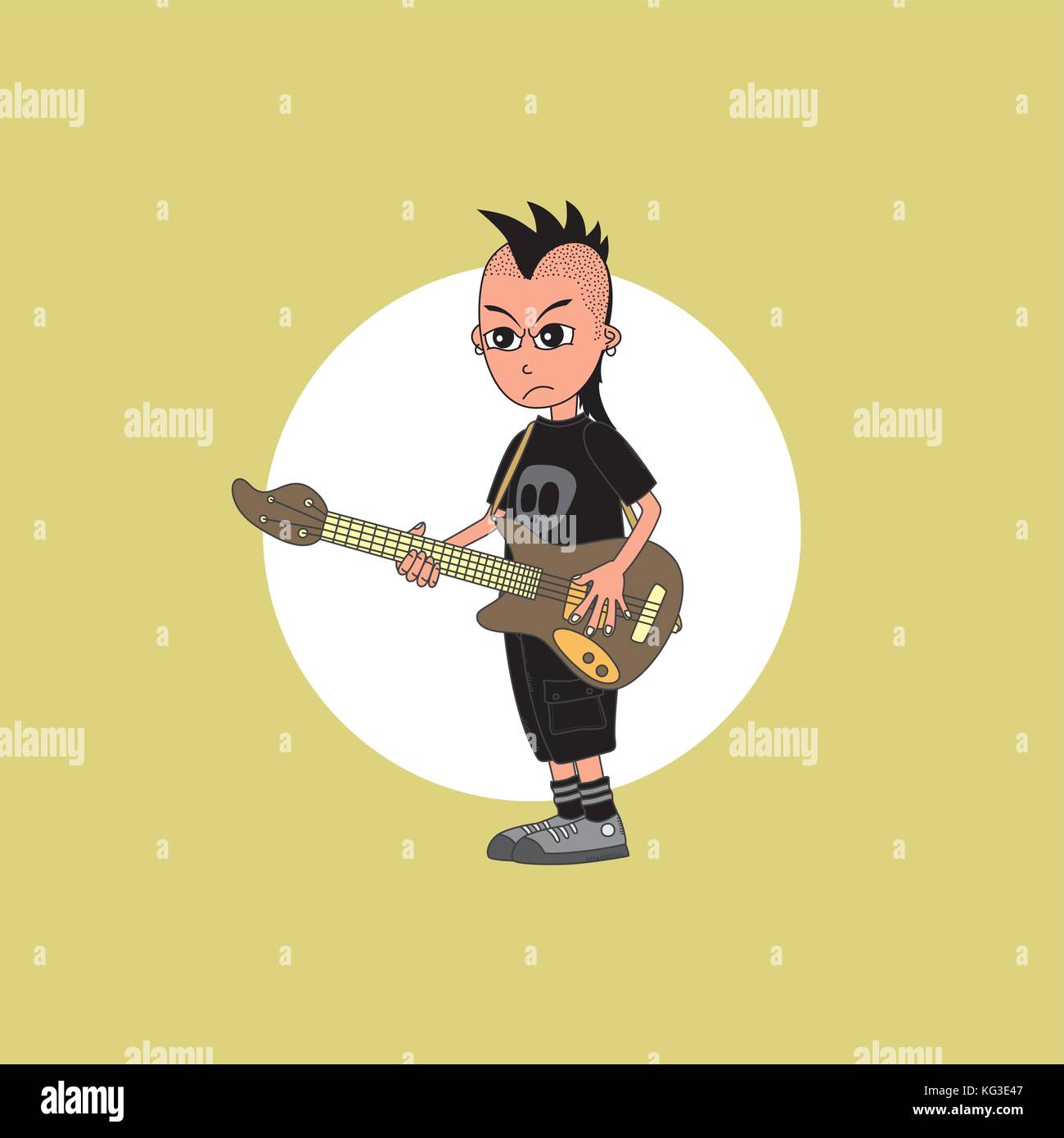 cartoon character band theme vector graphic art design illustration ...