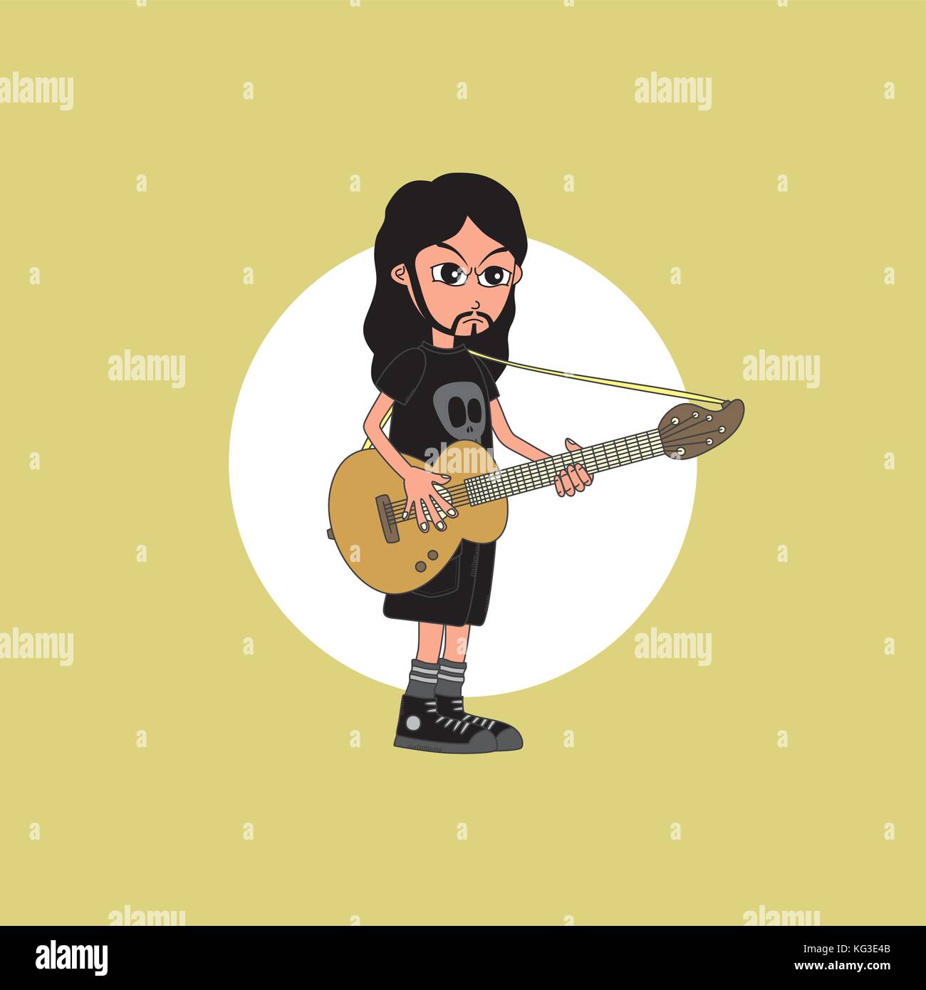 cartoon character band theme vector graphic art design illustration ...