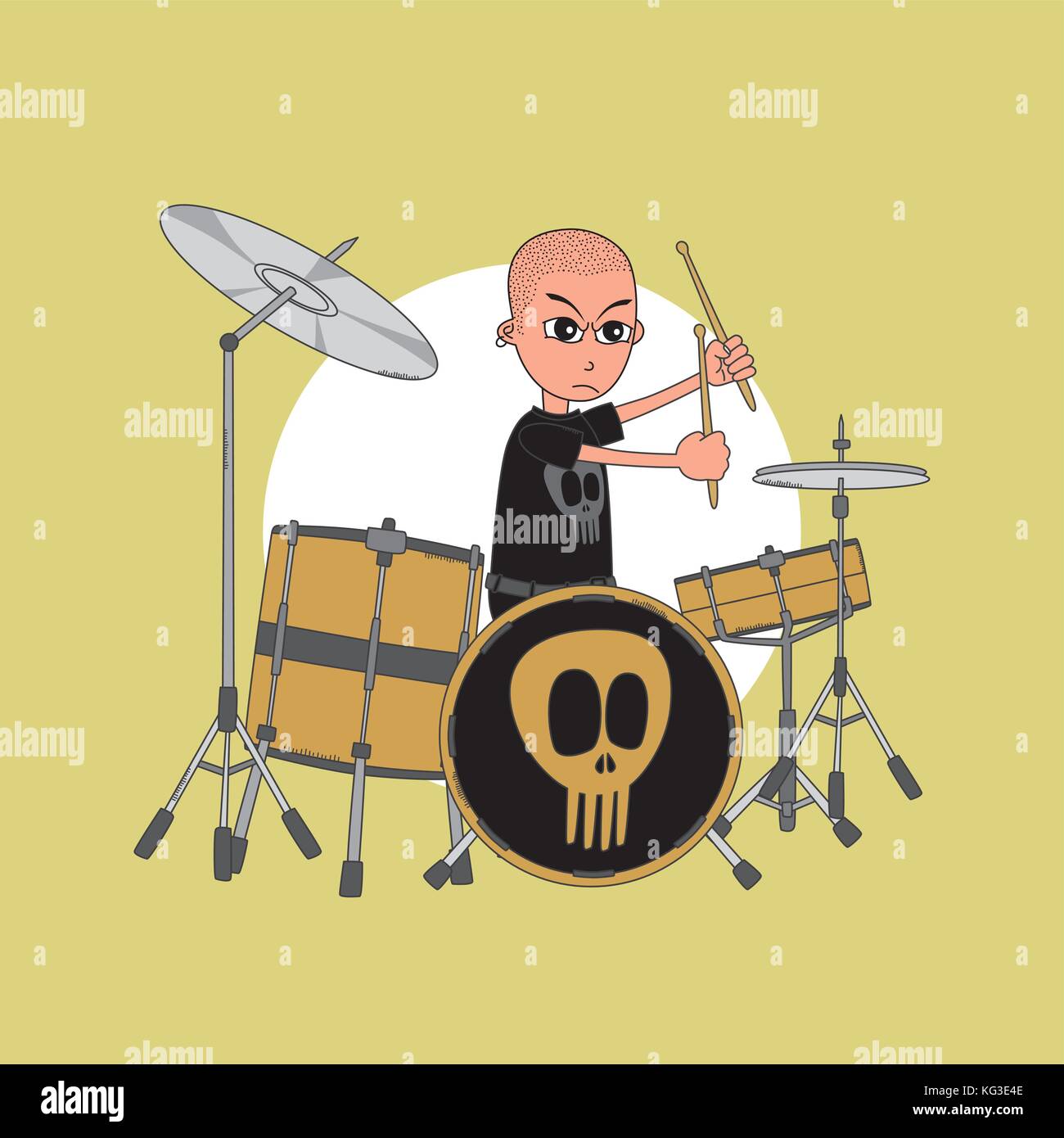 cartoon character band theme vector graphic art design illustration ...