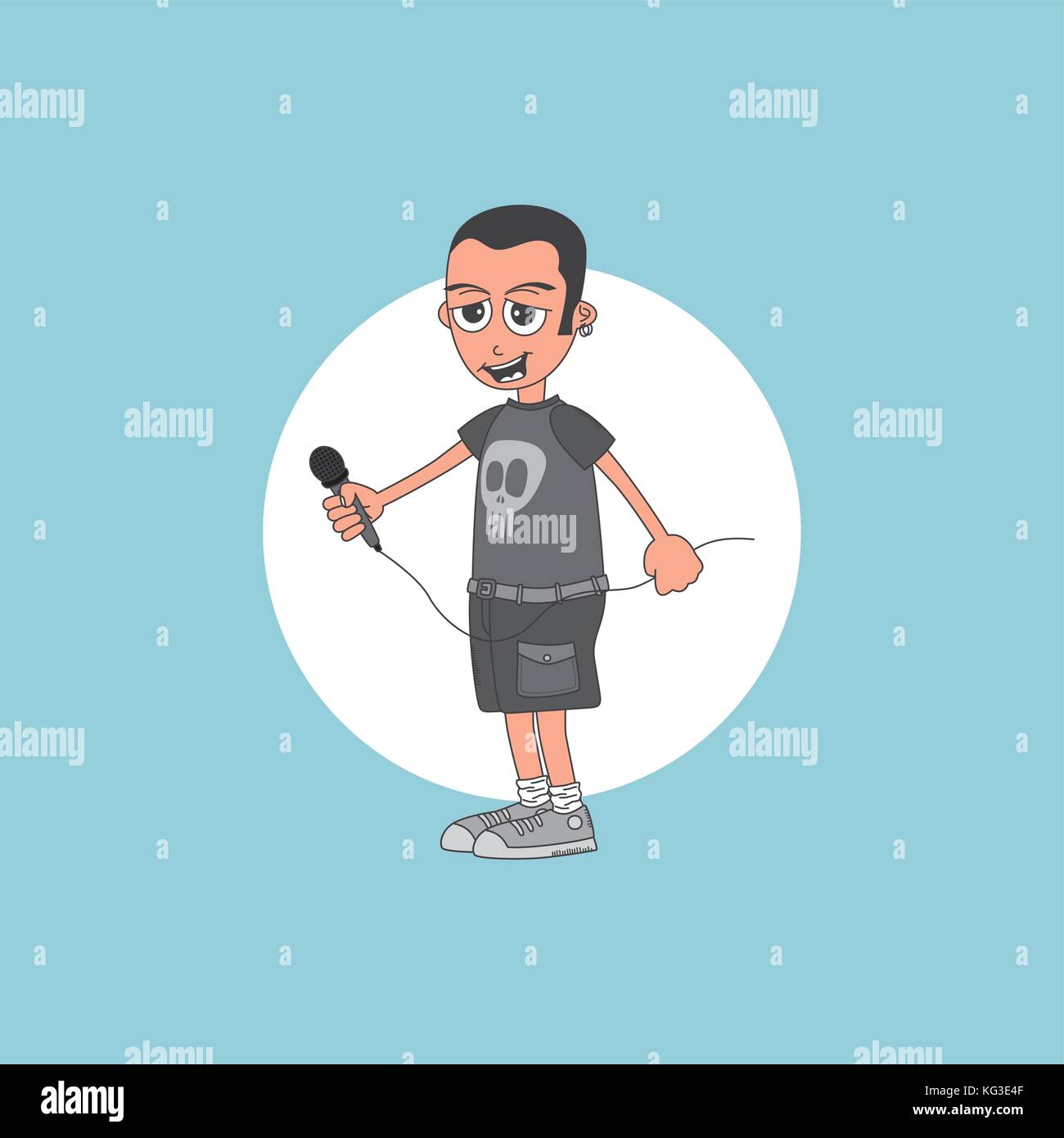 cartoon character band theme vector graphic art design illustration ...
