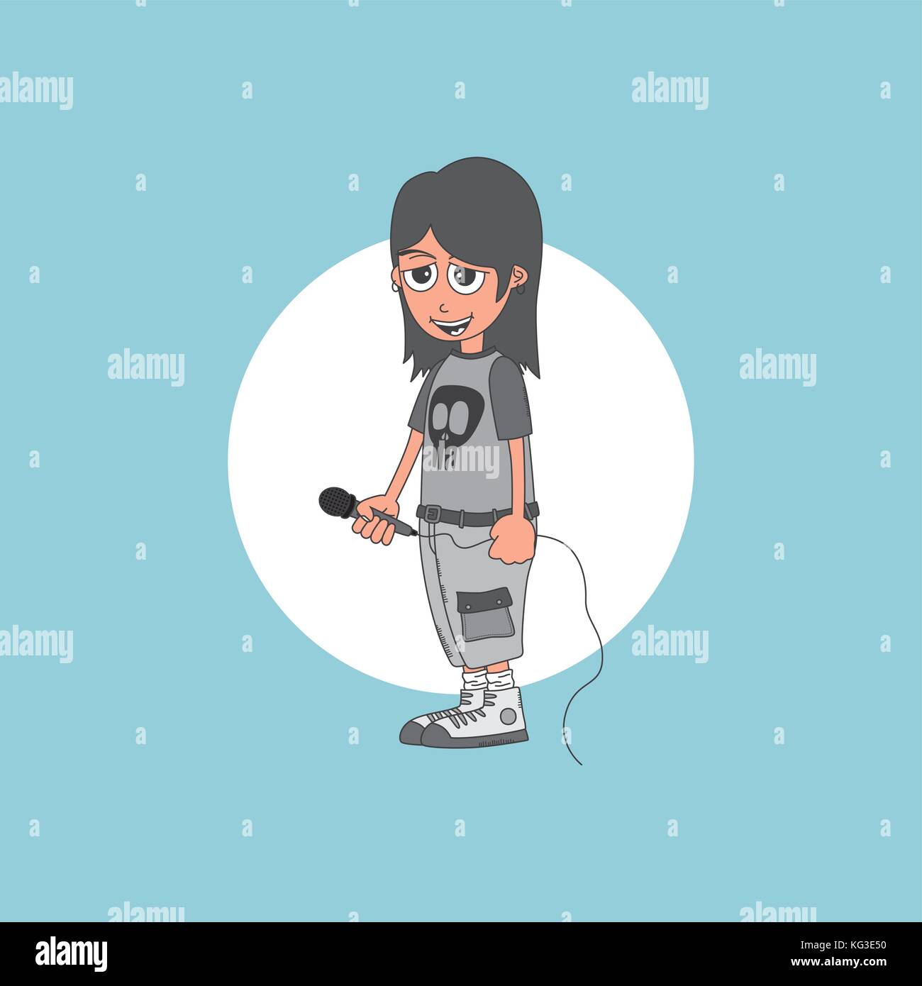 cartoon character band theme vector graphic art design illustration ...