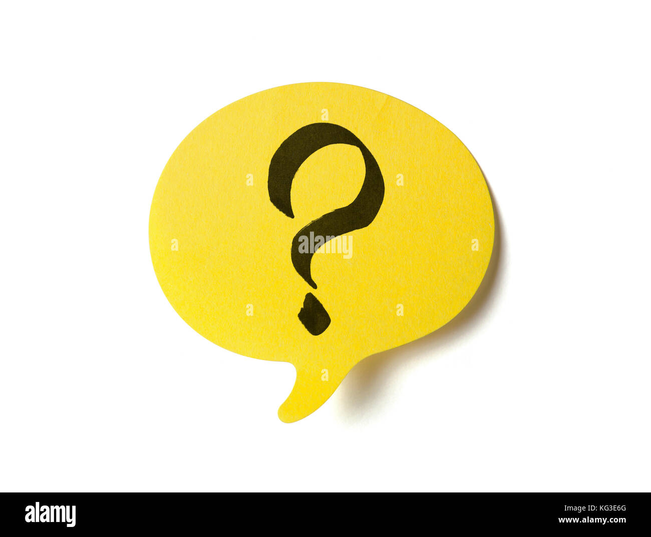Yellow sticker with shape of speech bubble, clipping path included ...