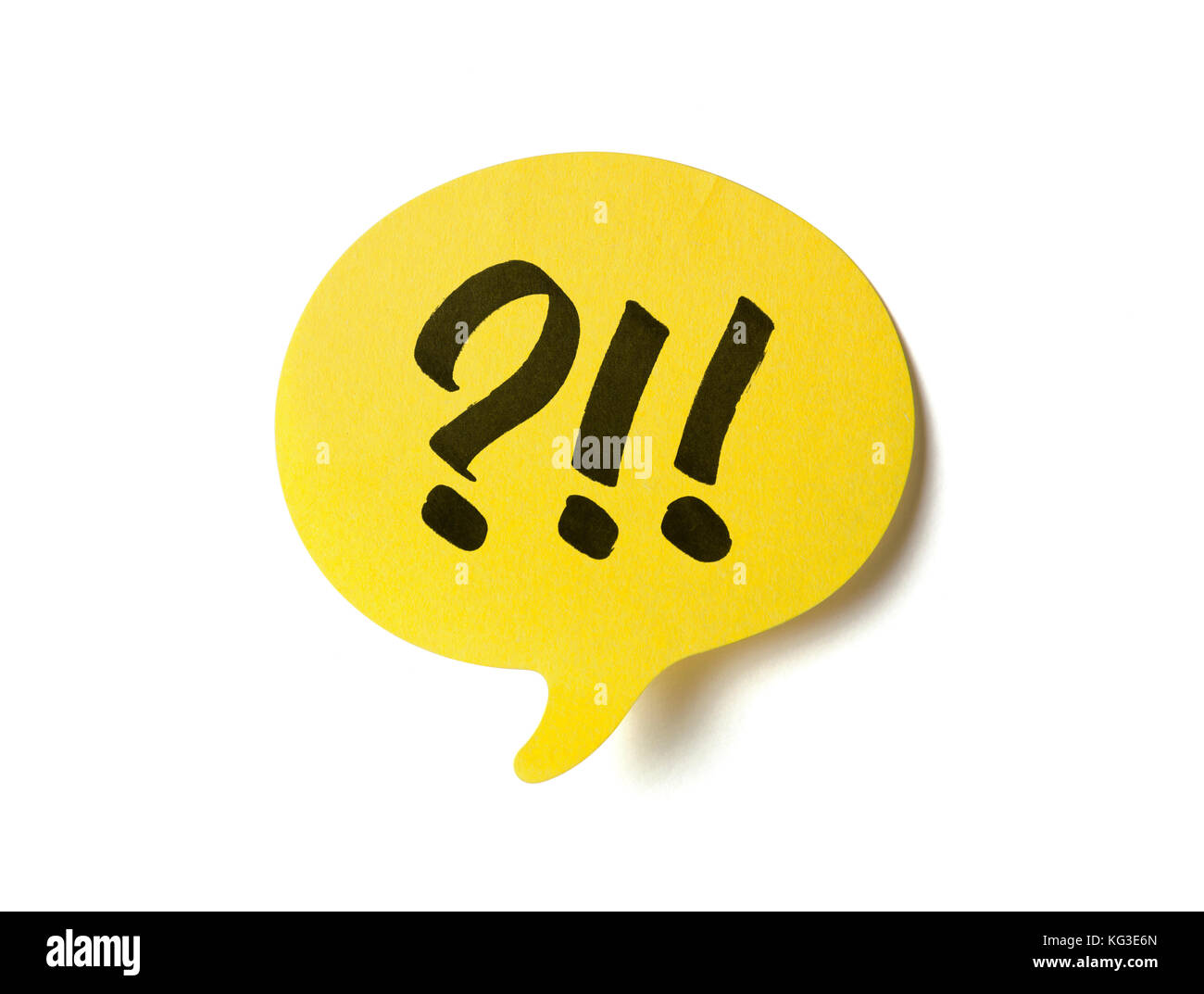 Yellow sticker with shape of speech bubble, clipping path included ...