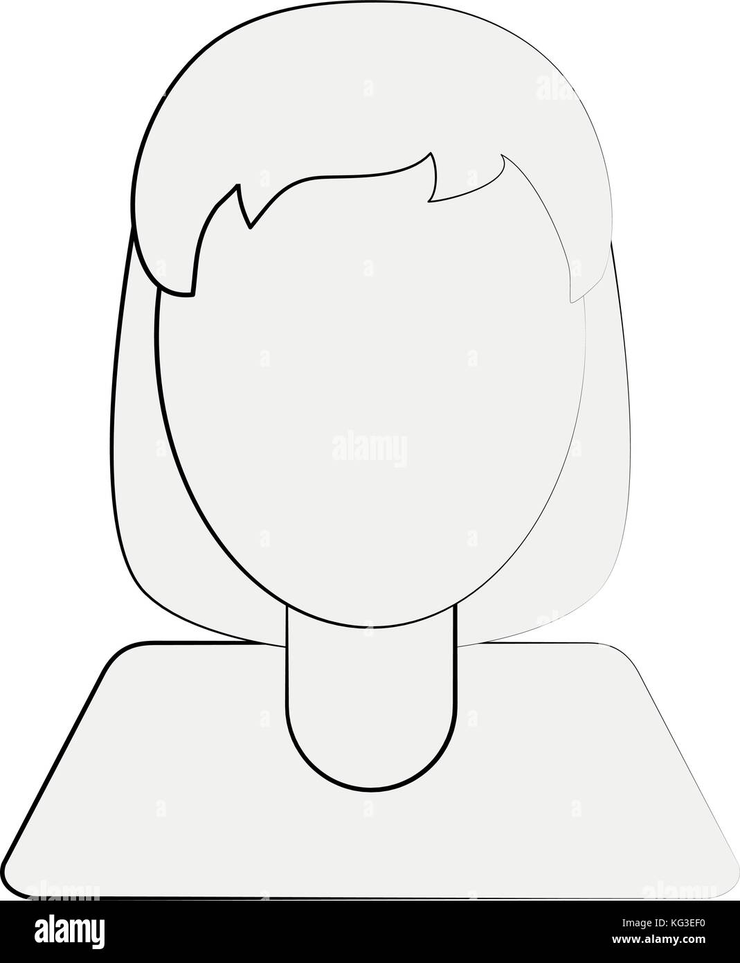 Faceless user profile sketch Stock Vector Images - Alamy