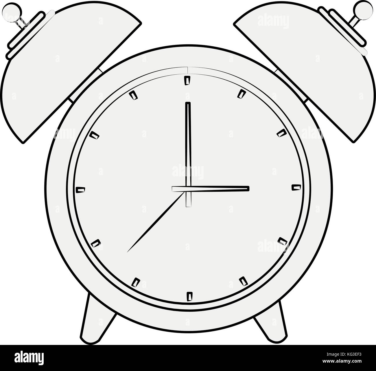 Clock with alarm Stock Vector Image & Art - Alamy