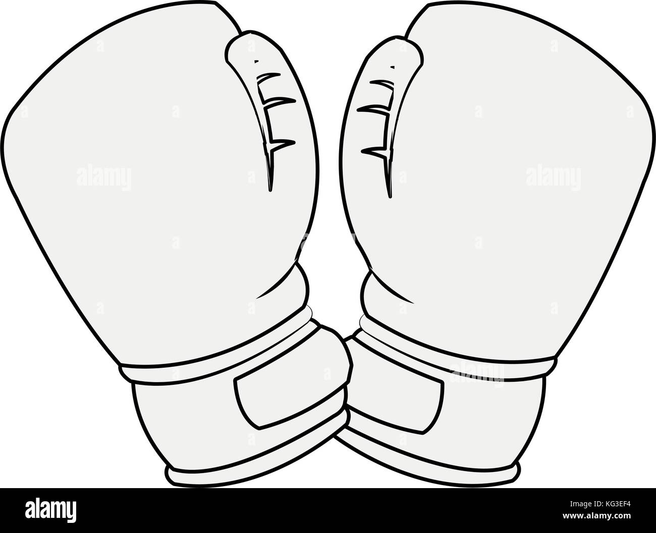 Boxing gloves sketch Cut Out Stock Images & Pictures - Alamy