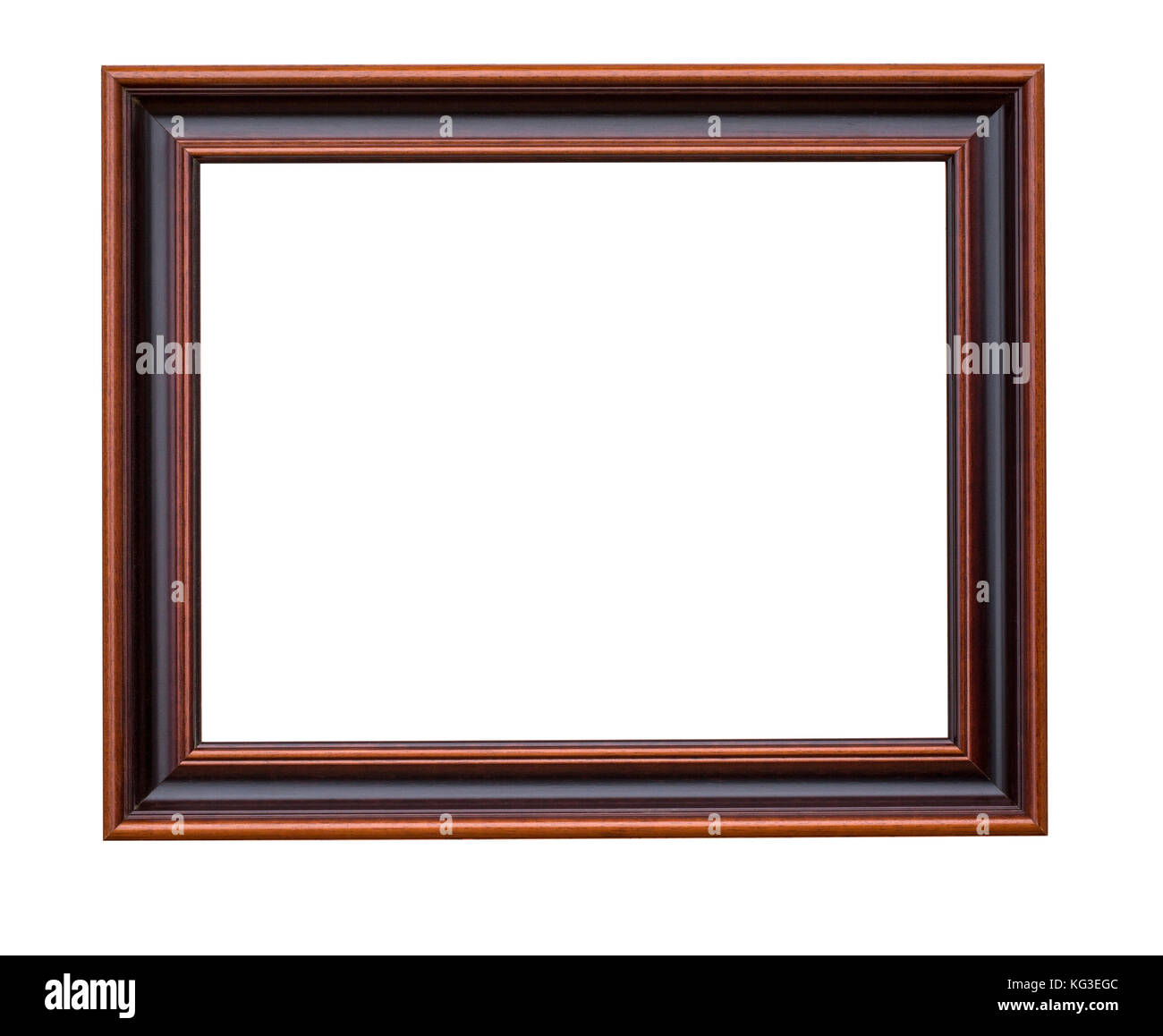 Classic wooden frame isolated on white background Stock Photo - Alamy