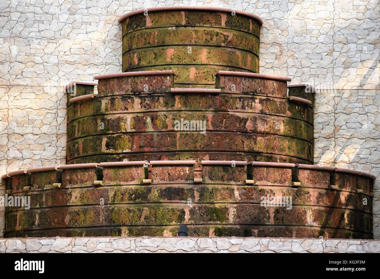 unique rock structure for fountain Stock Photo - Alamy