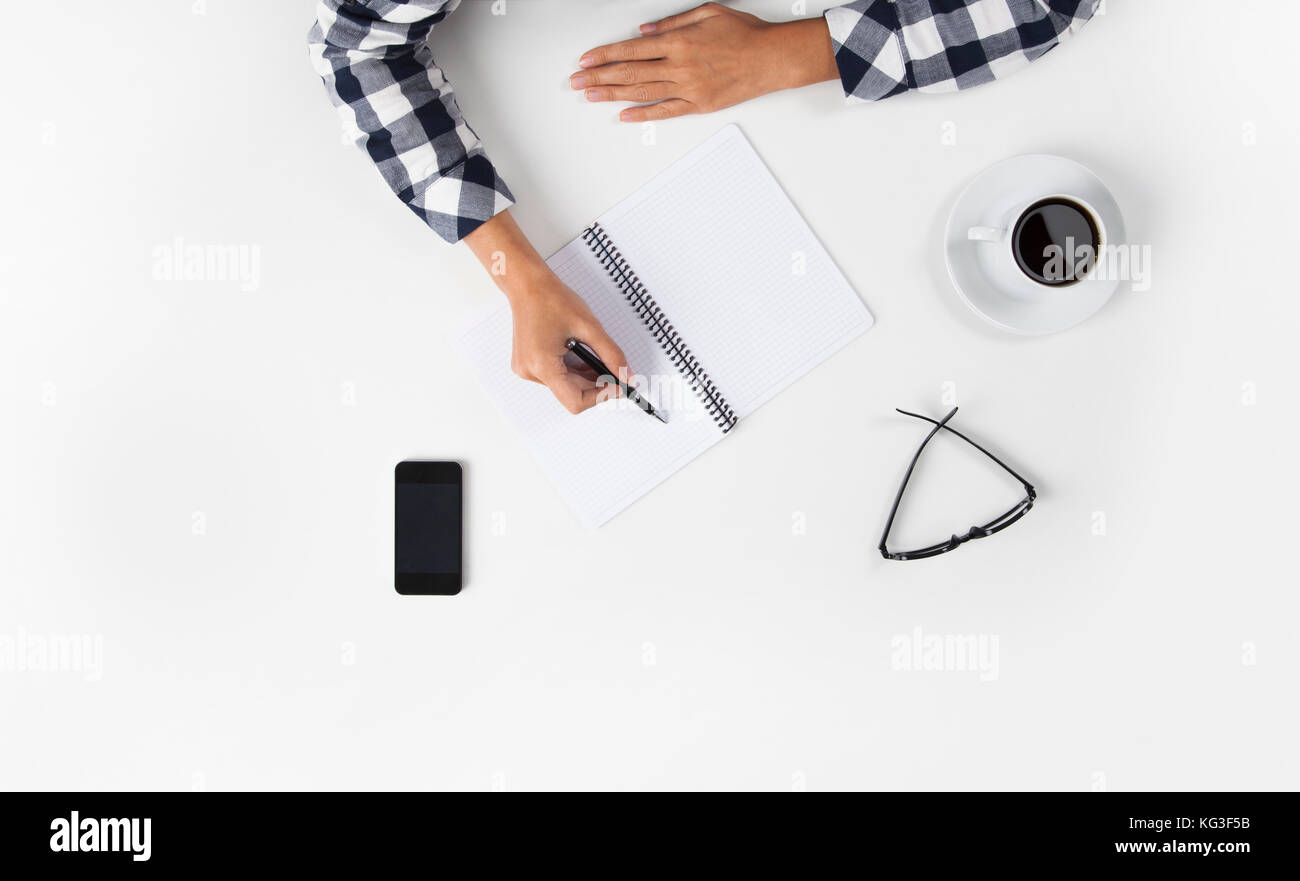 Overhead shot desktop hi-res stock photography and images - Alamy