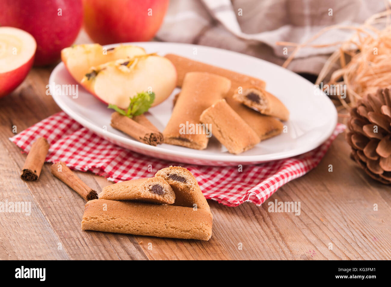 Biscuits with fruit filling Stock Photo - Alamy