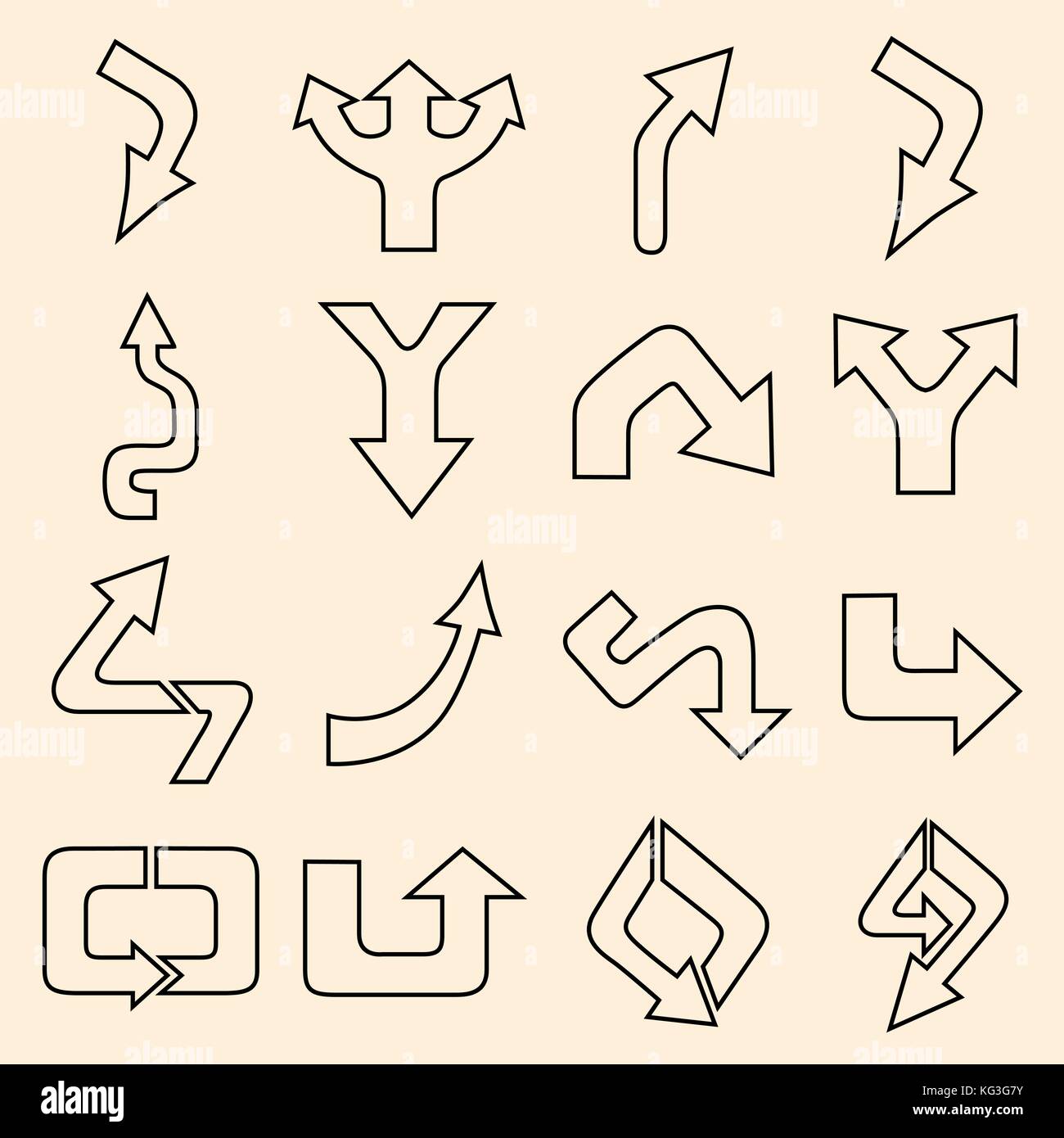 Hand drawn 3d arrows hi-res stock photography and images - Alamy