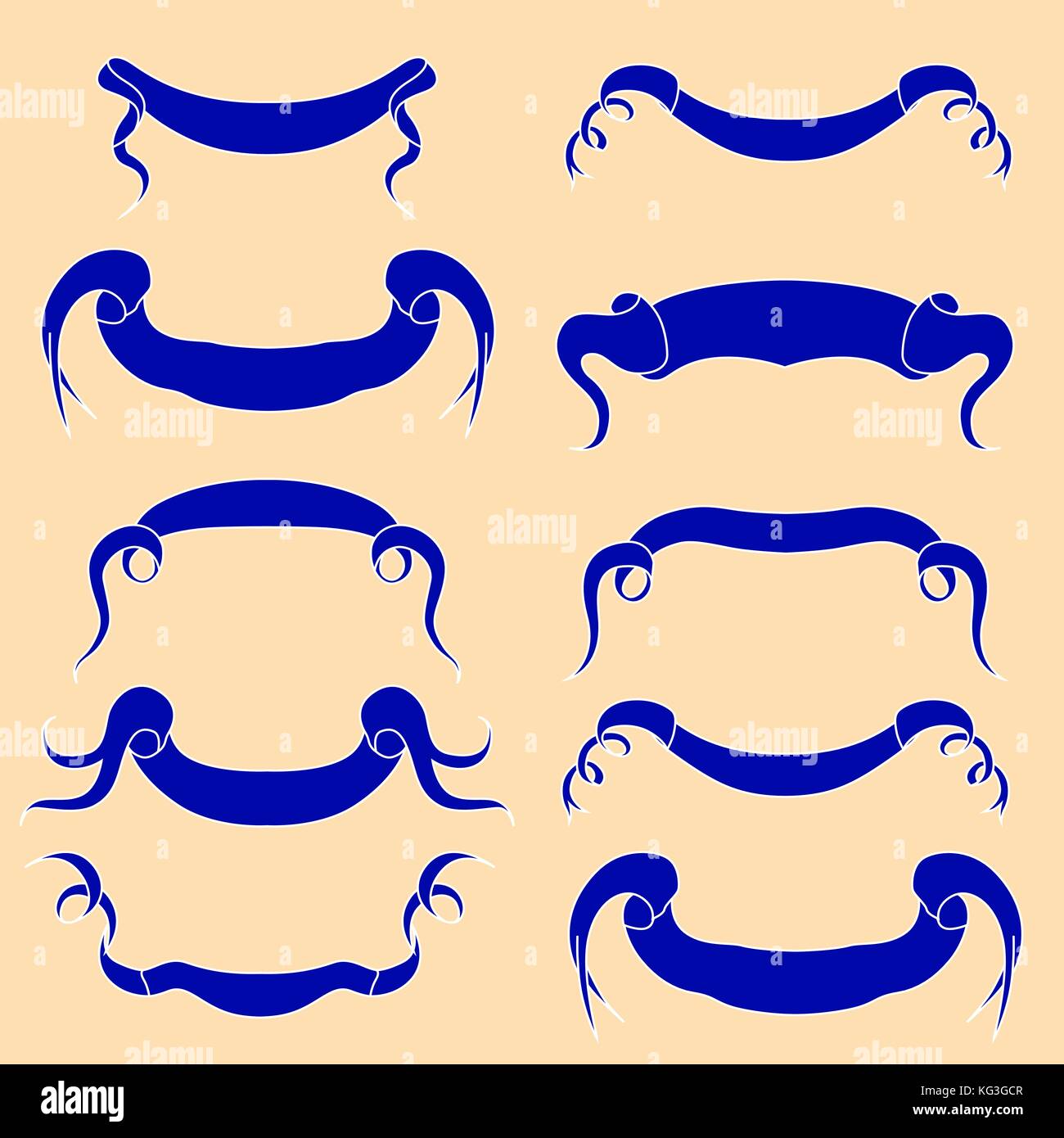 Vector Set of peach Ribbons for Your Text Stock Vector Image & Art - Alamy