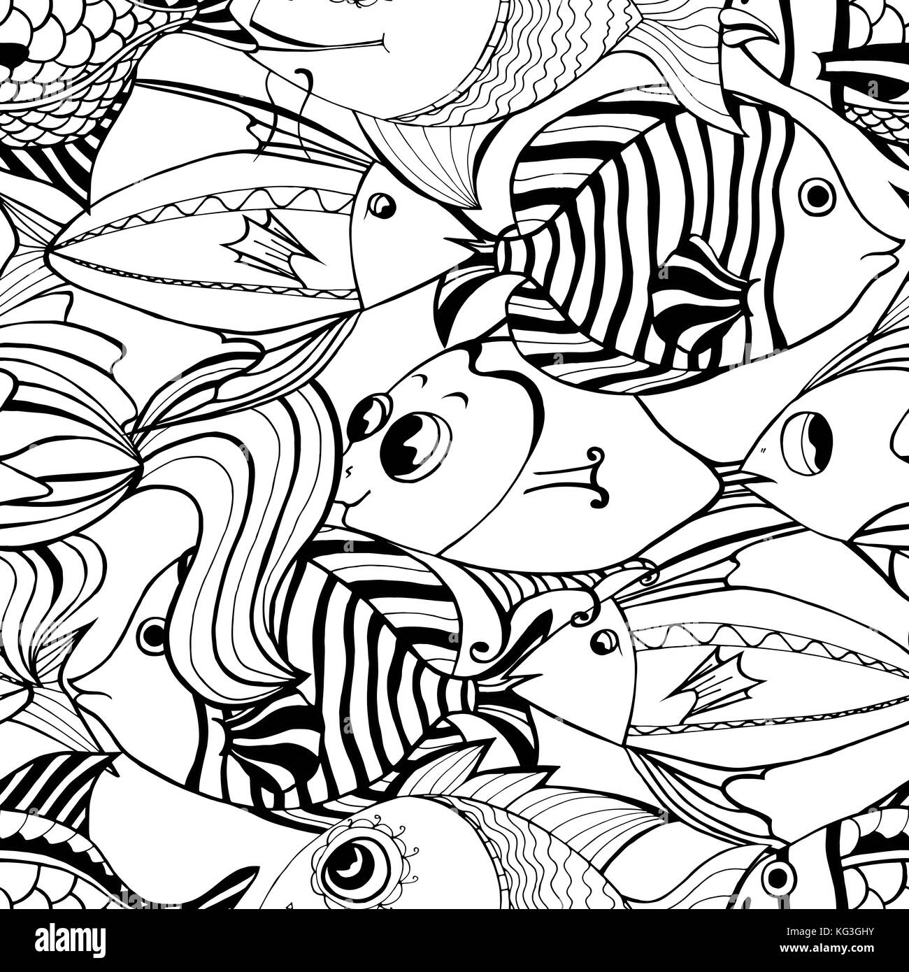 Seamless fish background. Vector illustration Stock Vector Image & Art ...