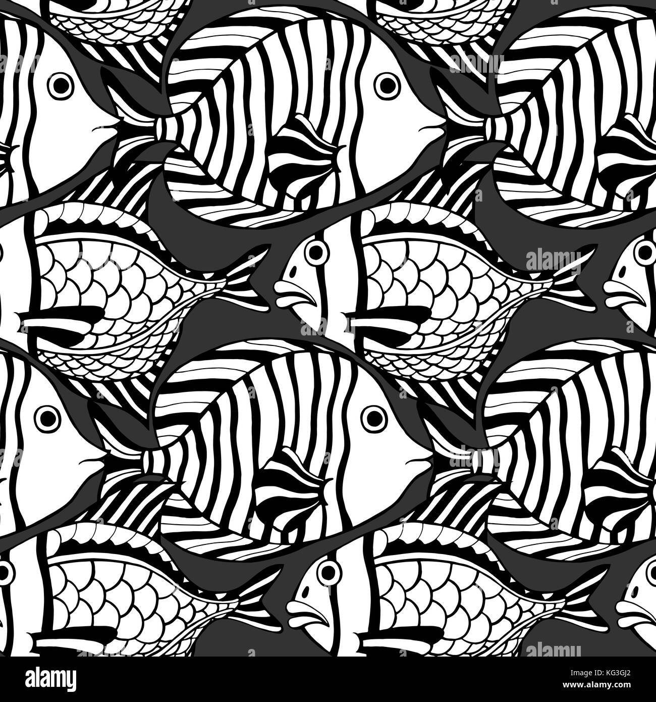 Seamless fish background. Vector illustration Stock Vector Image & Art ...