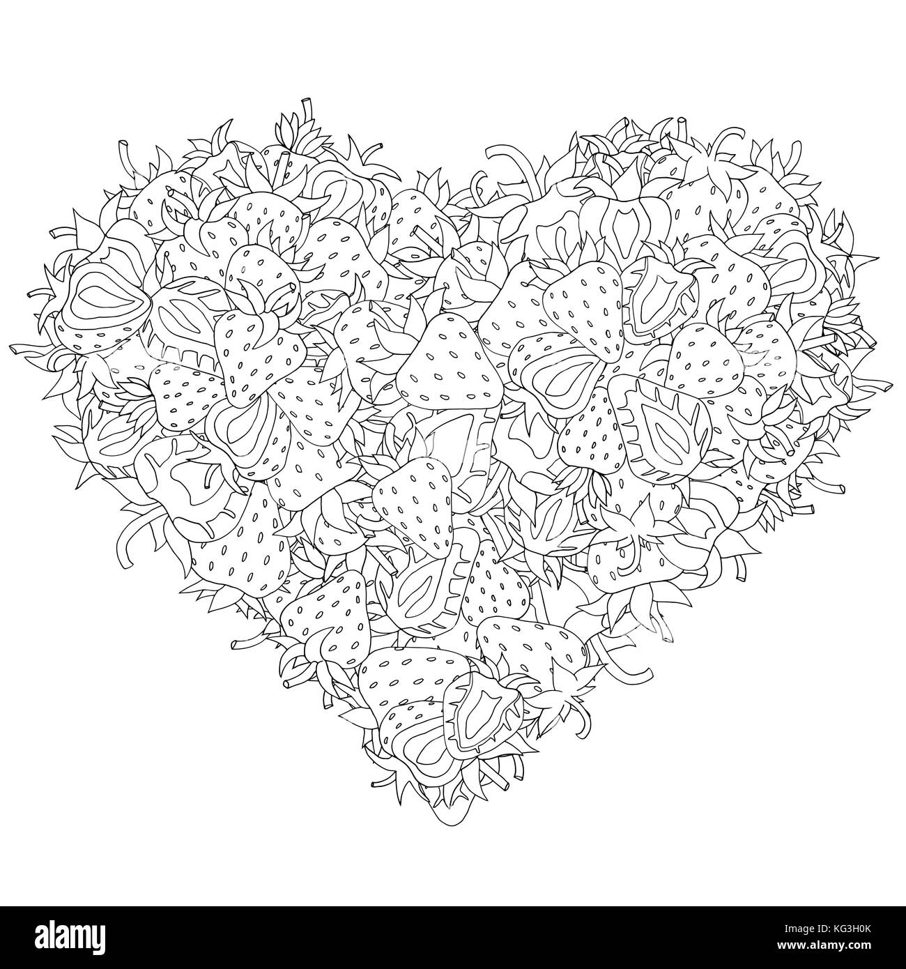 Wallpaper strawberries Black and White Stock Photos & Images - Alamy