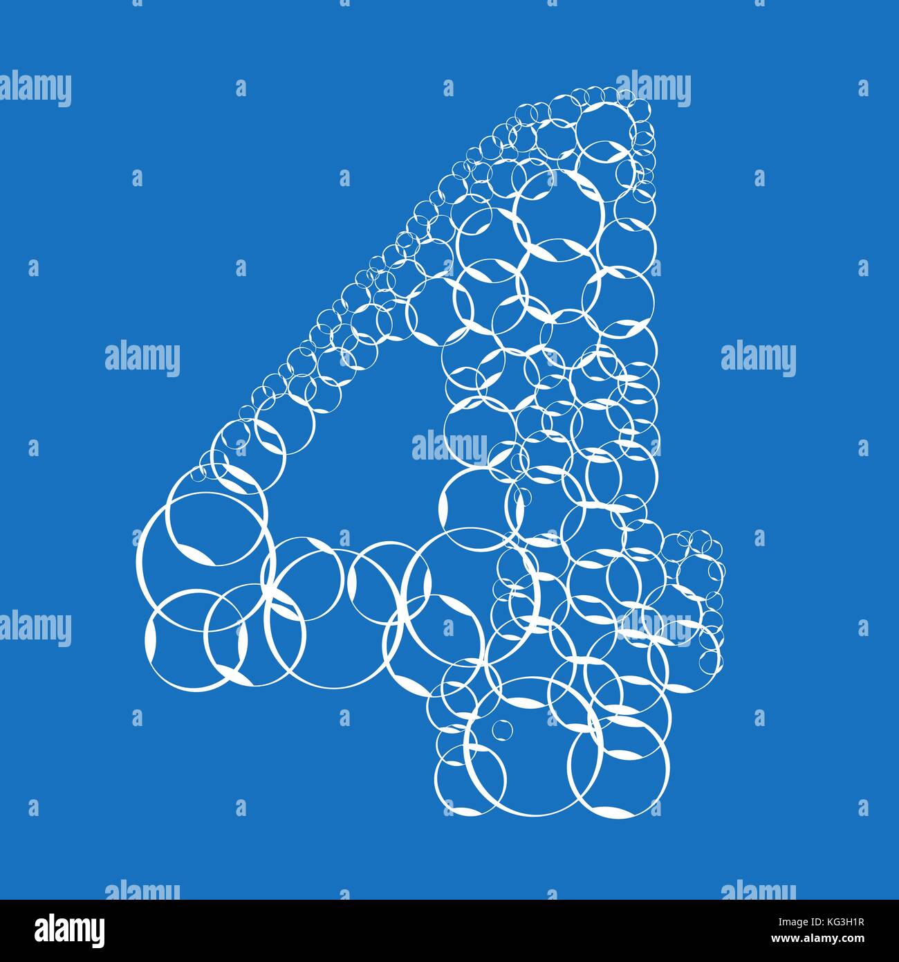 four created from bubbles in water. Vector Illustration Stock Vector ...