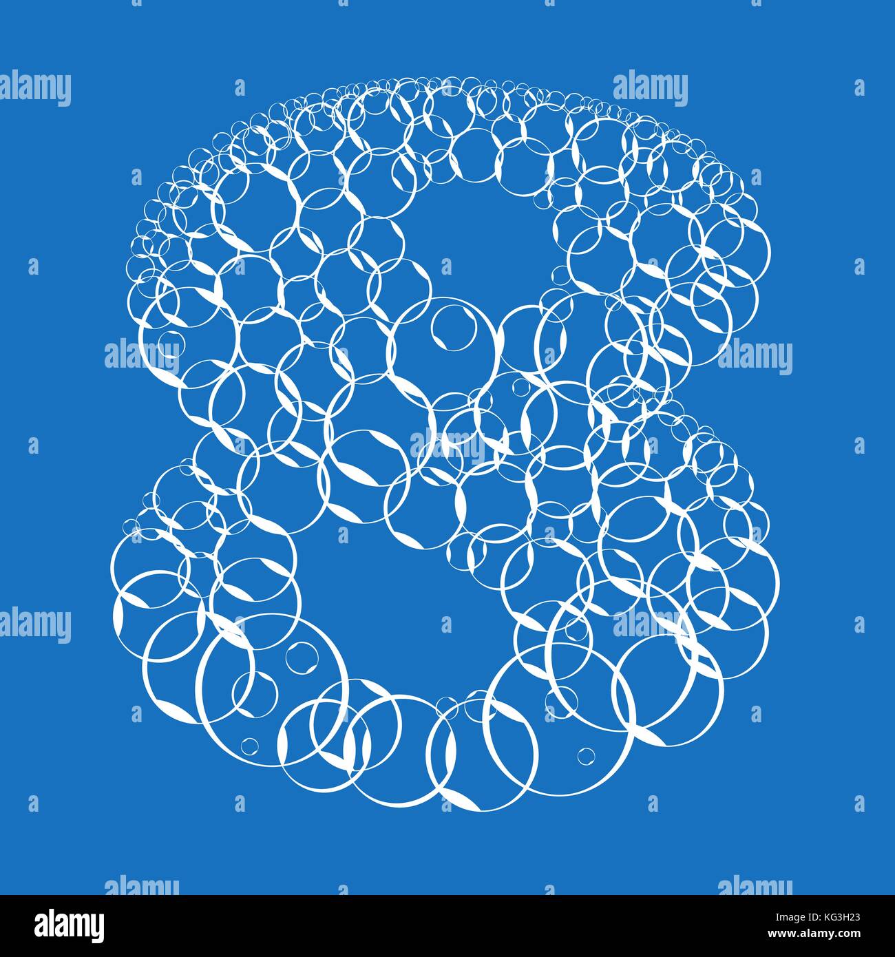 eight created from bubbles in water. Vector Illustration Stock Vector ...