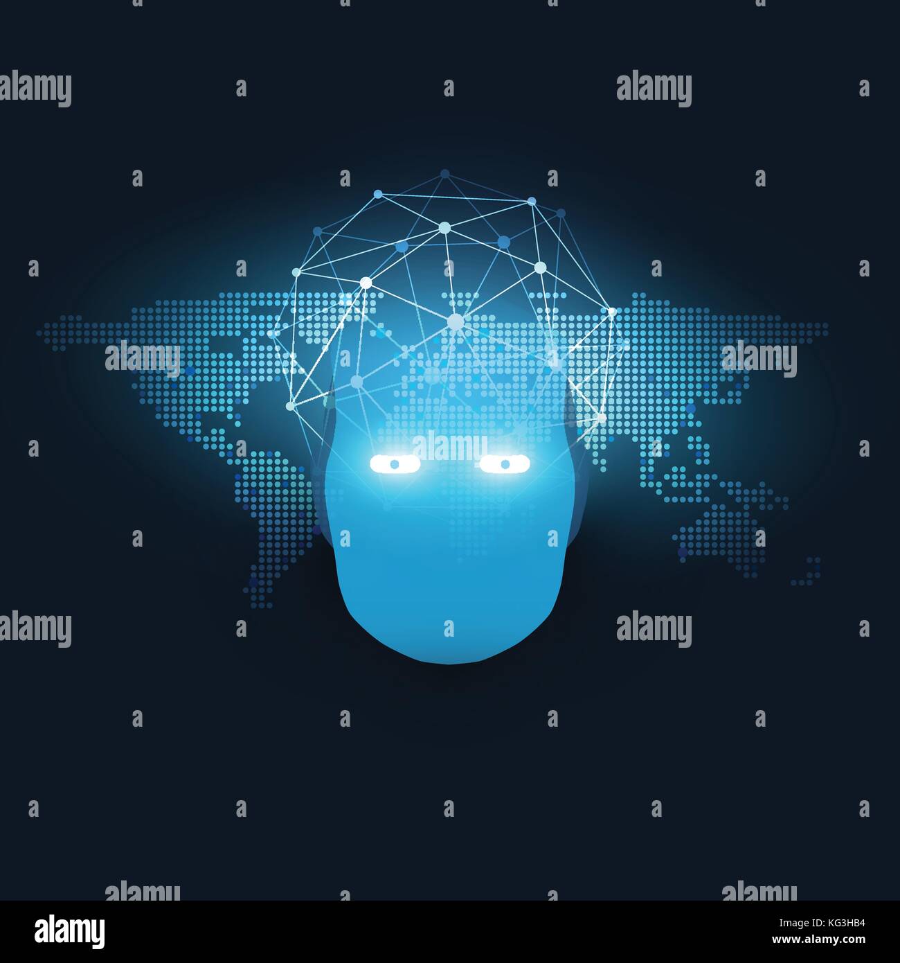 Robot neural networks illustration Stock Vector Images - Alamy
