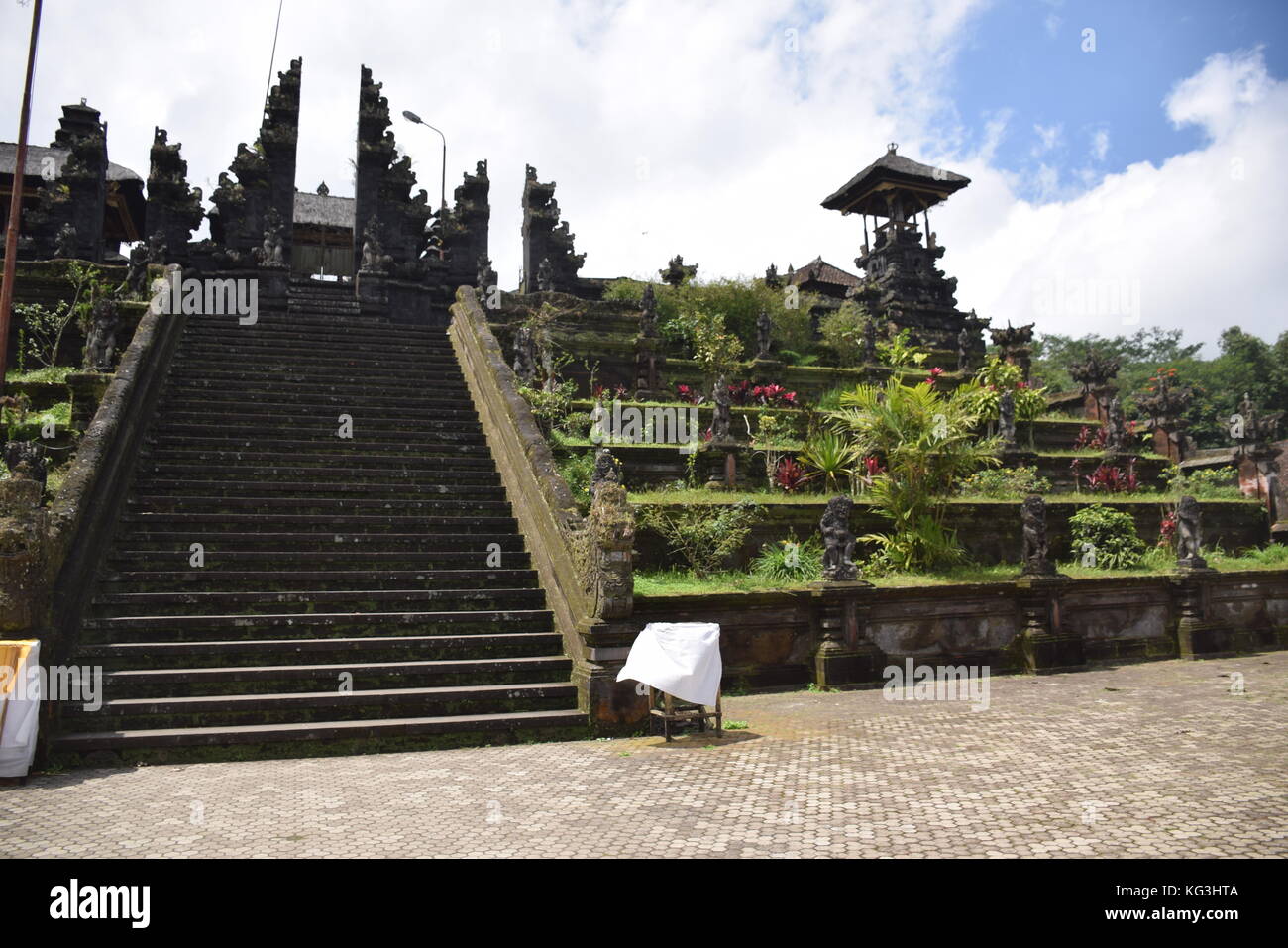 Buildings inside Pura Besakih hindu temple in Bali, Indonesia Stock ...