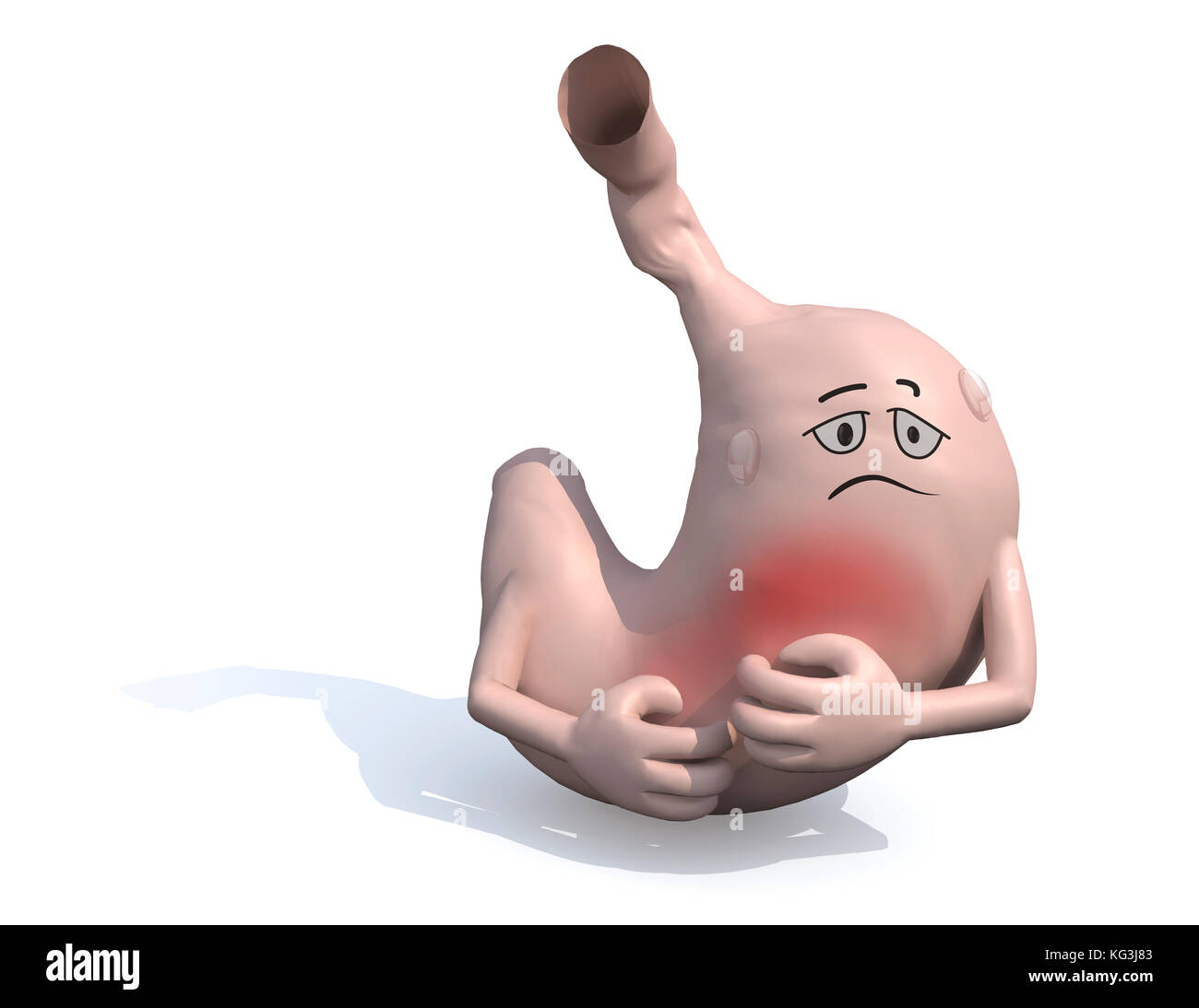 Stomach problems ache health illness, 3d illustration Stock Photo - Alamy