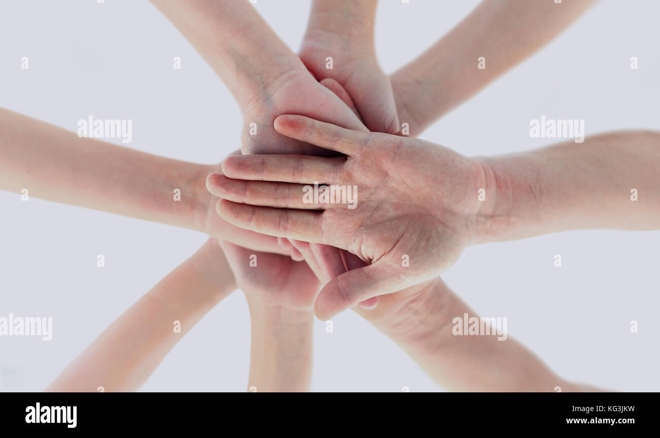 Joined hands in circle hi-res stock photography and images - Alamy