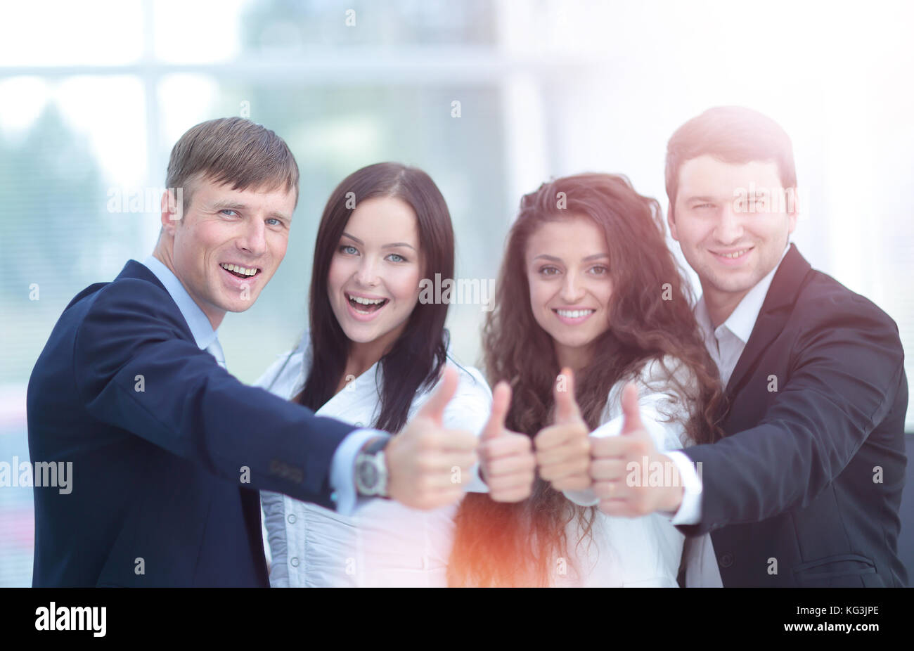 concept of success in business: portrait of successful business Stock ...