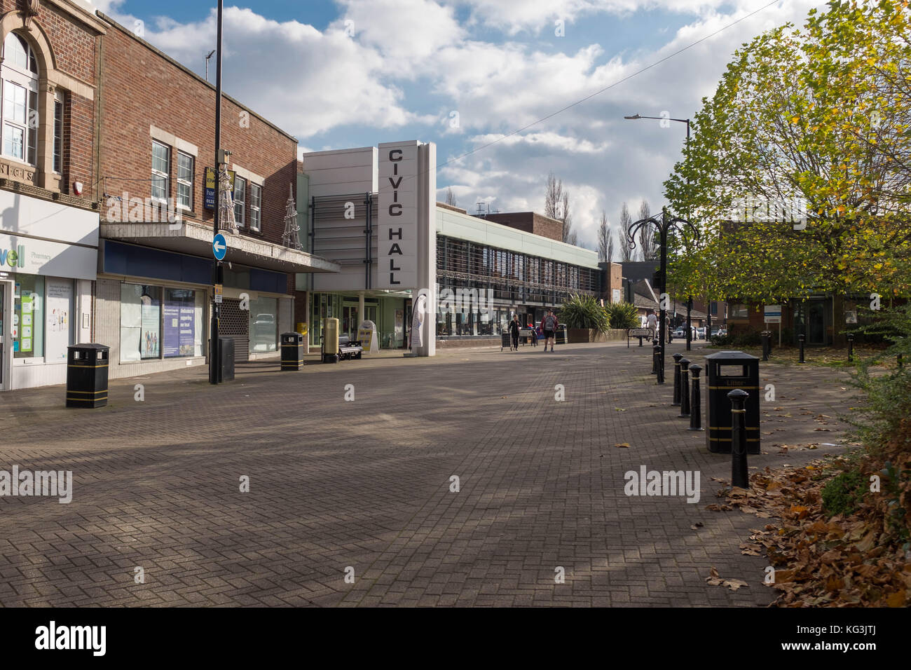 Bedworth Civic hall, bedworth town centre Stock Photo - Alamy