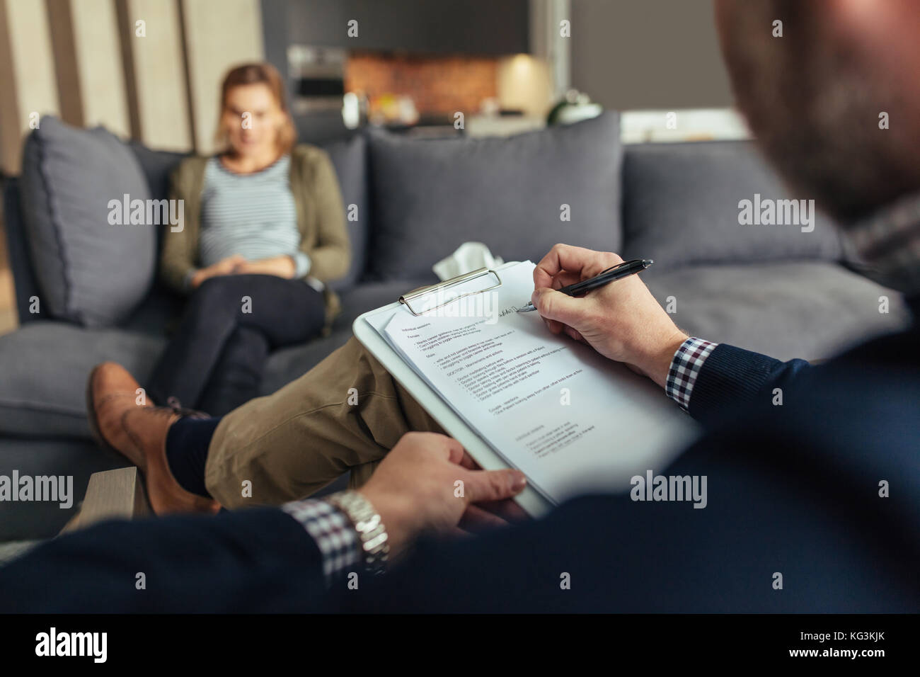Female psychologist taking notes High Resolution Stock Photography and ...