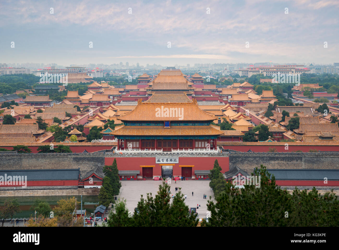 Beijing ancient Forbidden City in morning at Beijing, China Stock Photo ...
