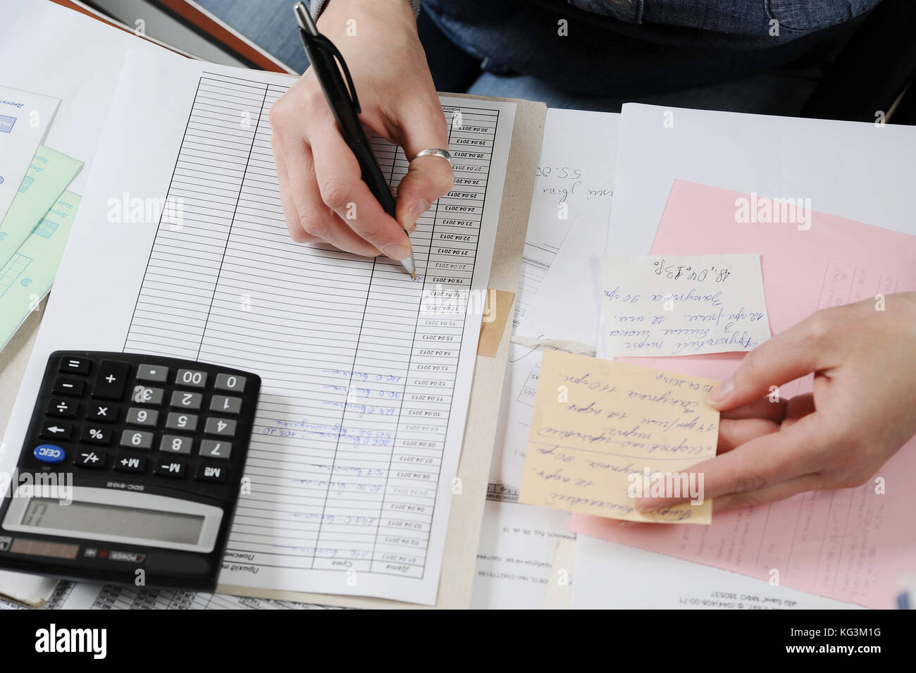 Work with official papers in the office Stock Photo - Alamy