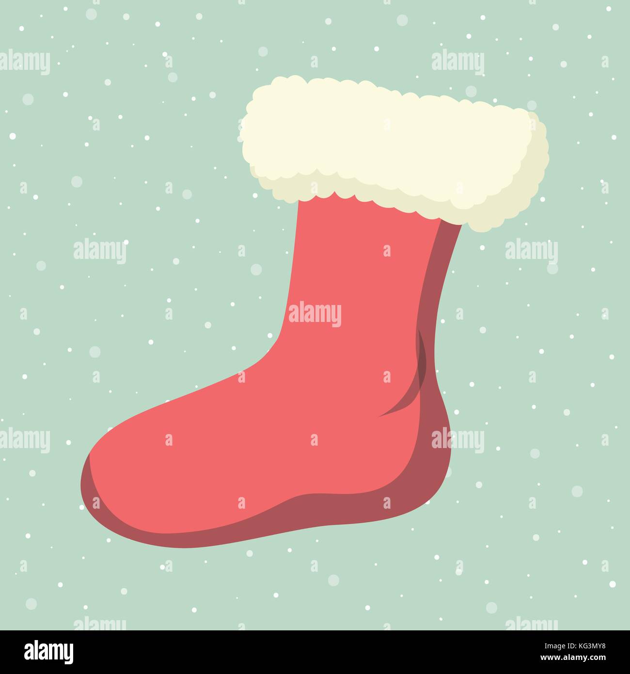 Xmas red sock on Stock Vector Images - Alamy