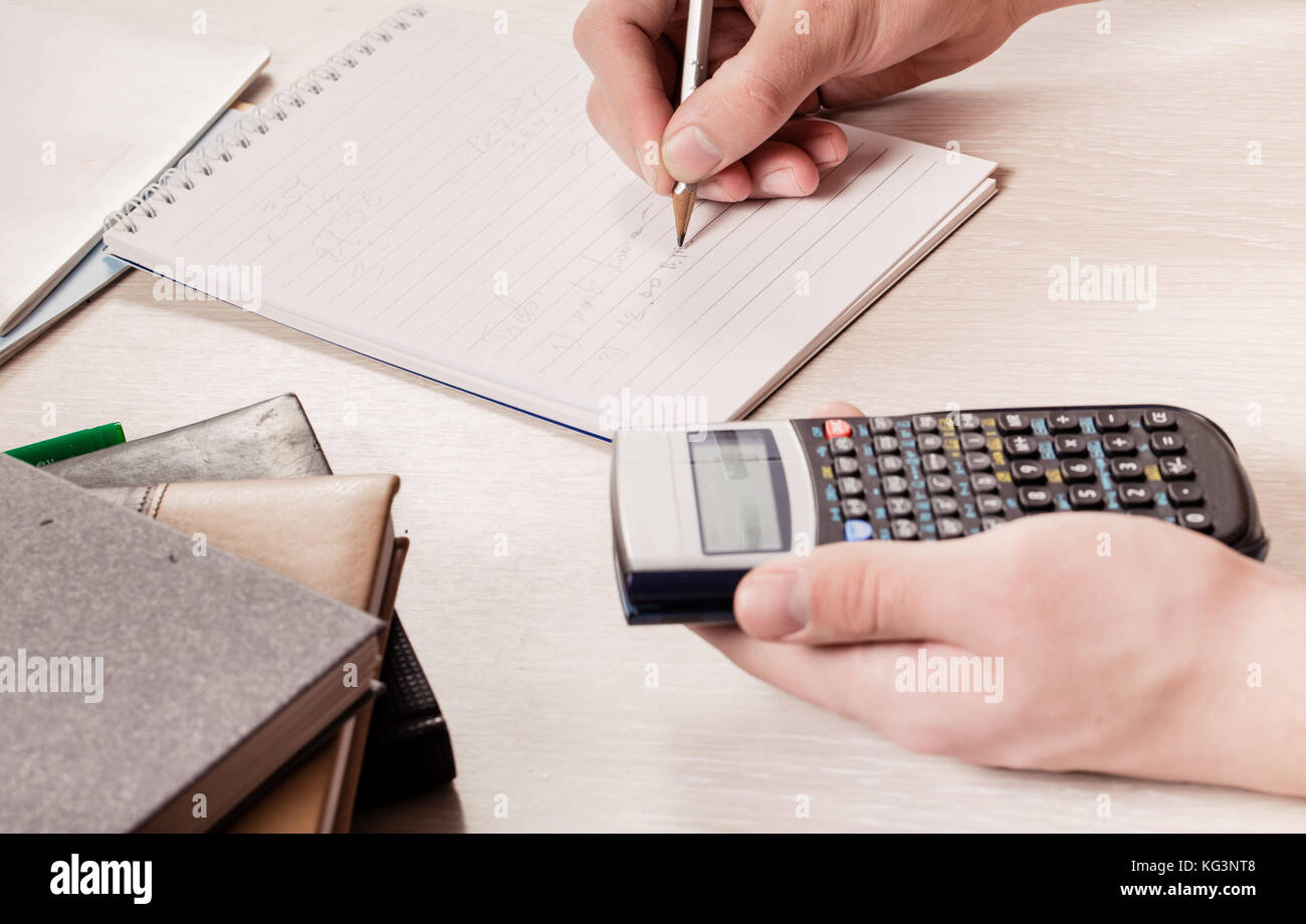 Calculation hand hands education hi-res stock photography and images ...