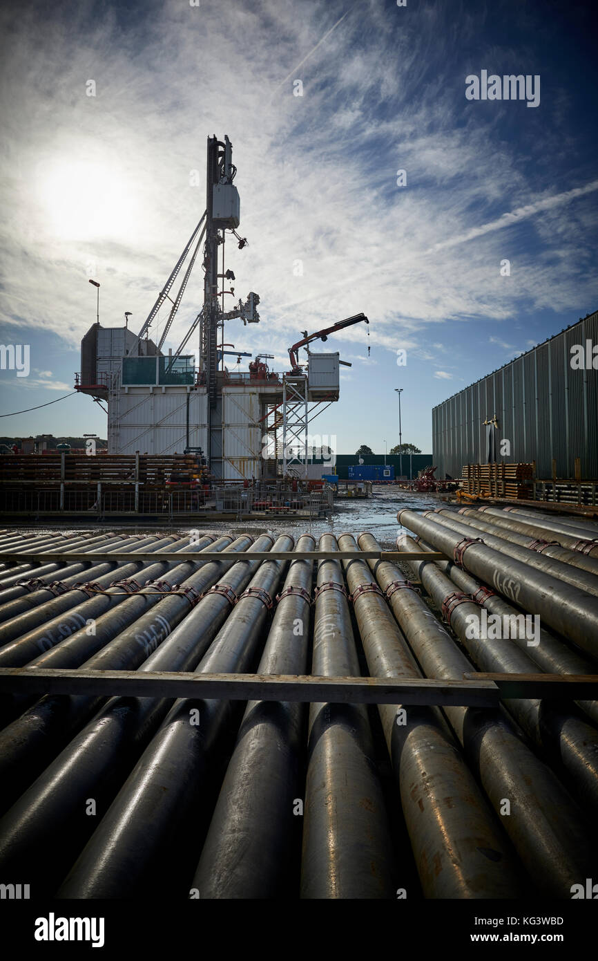Fracking firm Cuadrilla drilling for shale gas in Lancashire, pictured ...