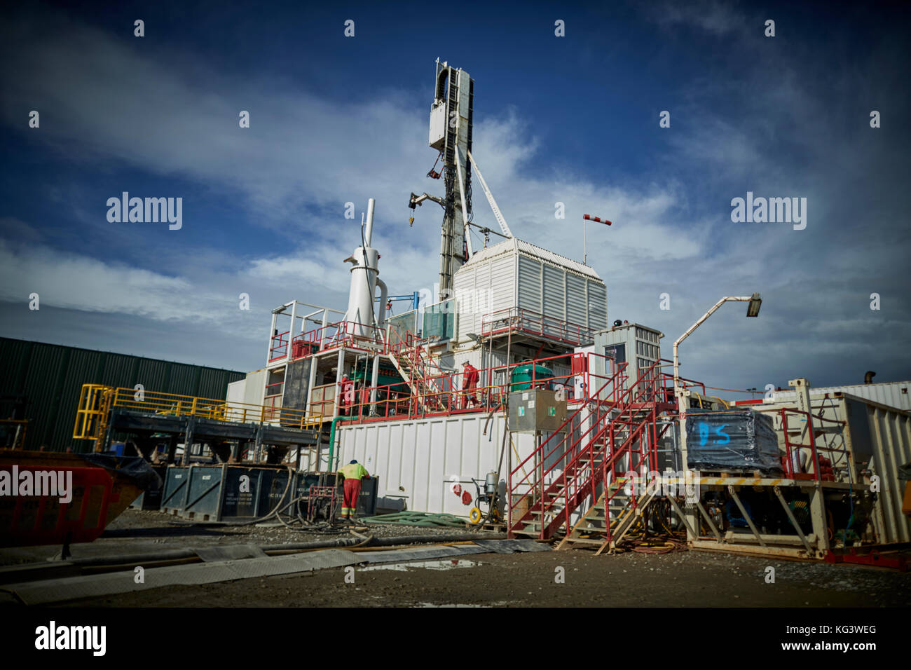 Fracking firm Cuadrilla drilling for shale gas in Lancashire, pictured ...