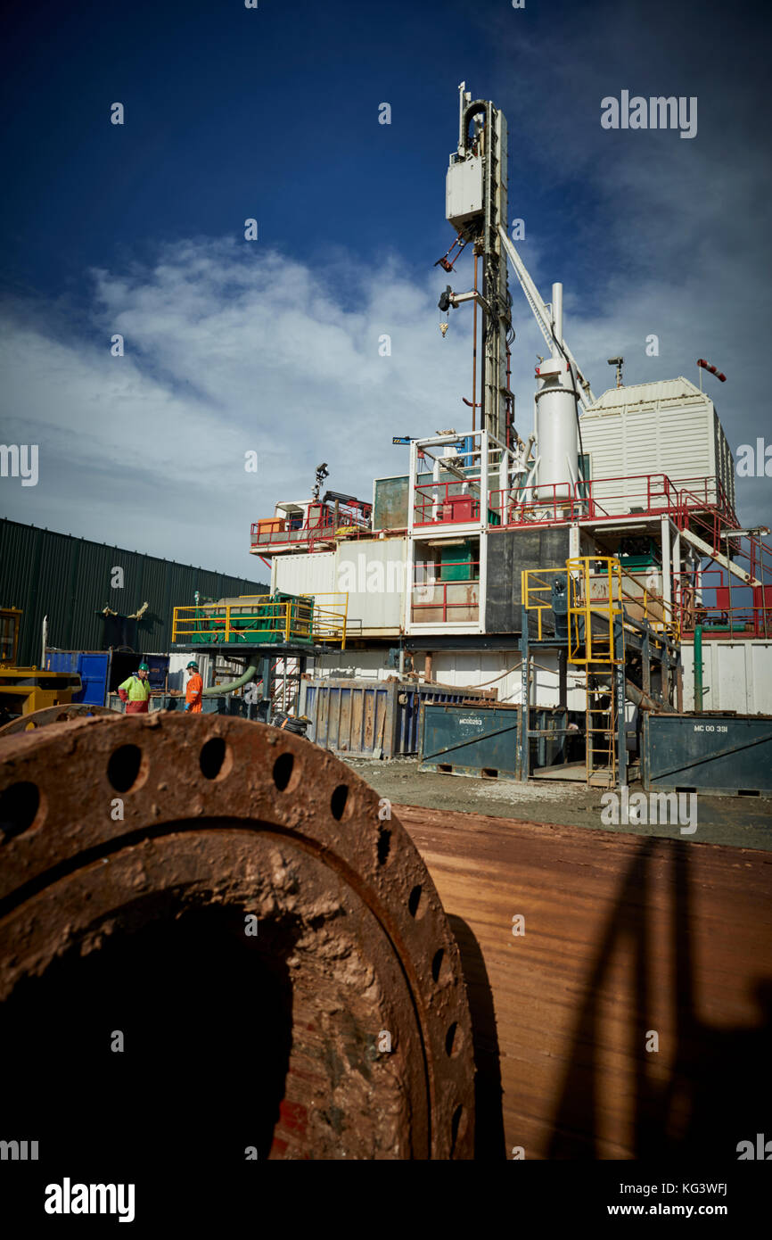 Fracking firm Cuadrilla drilling for shale gas in Lancashire, pictured ...