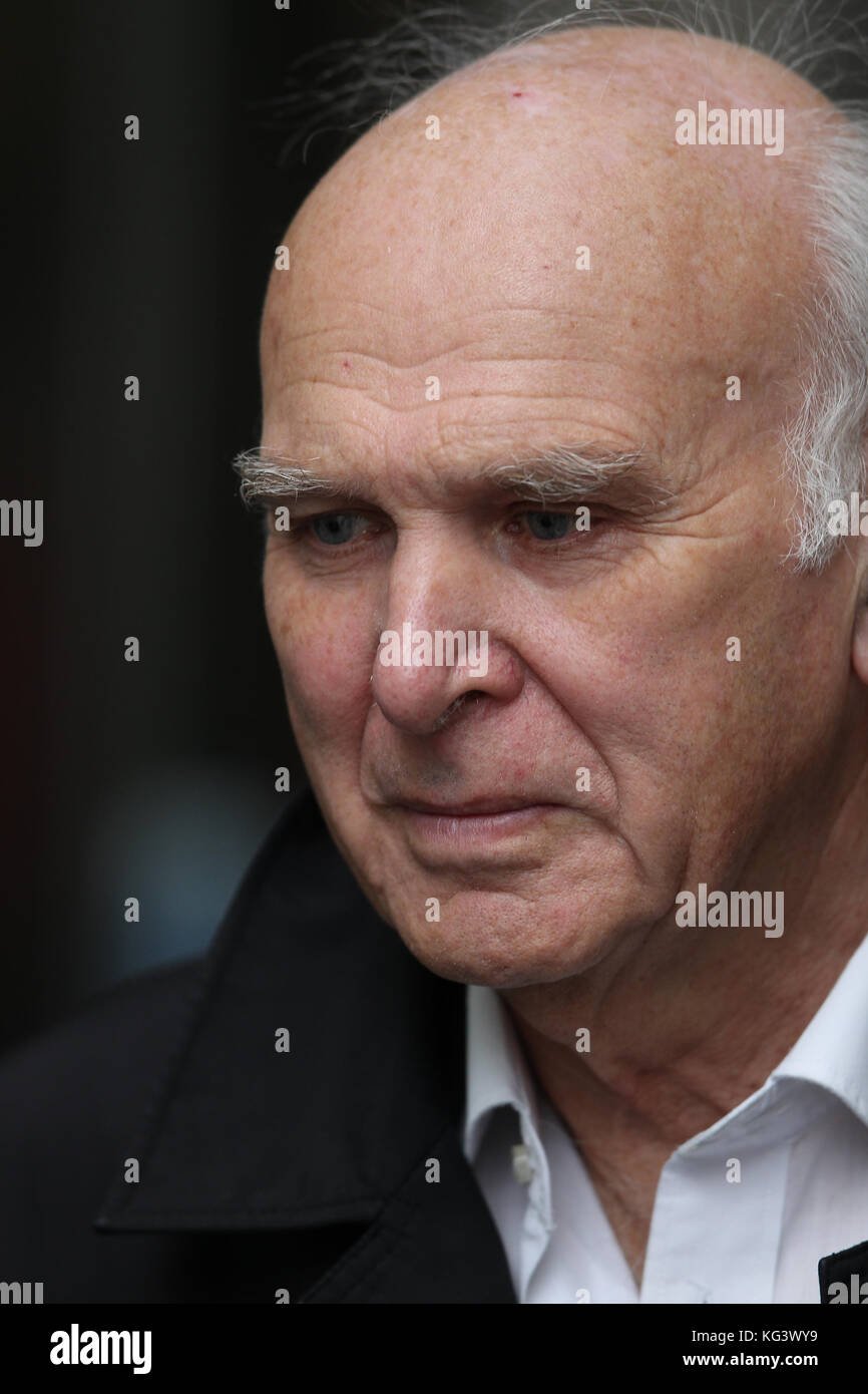 LONDON - OCT 29, 2017: Sir Vince Cable Leader of the Liberal Democrats ...