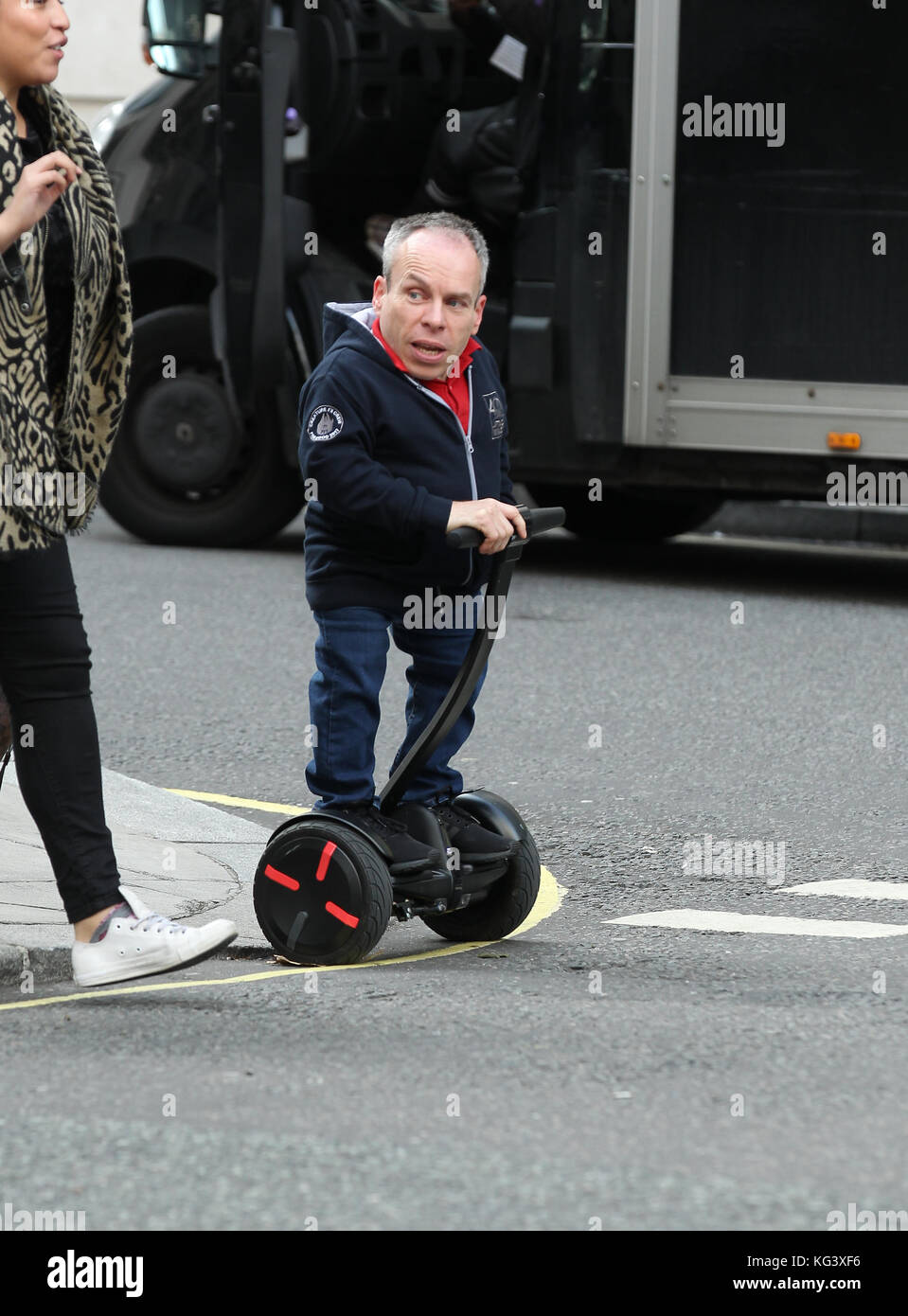 LONDON - OCT 30, 2017: Warwick Davis actor seen at the BBC studios in ...