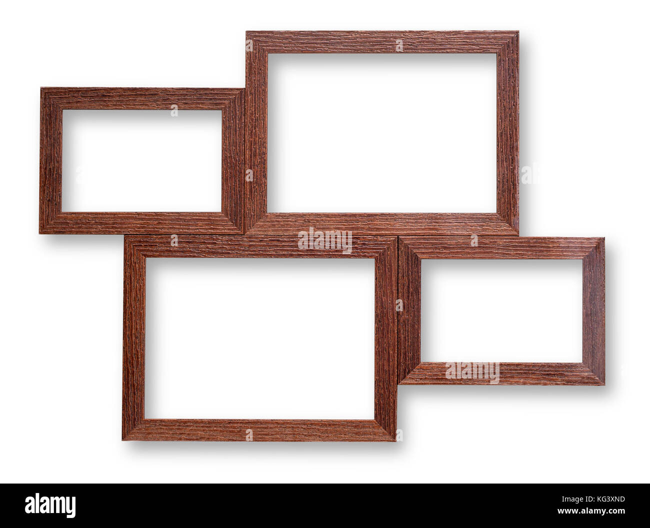 modern wooden picture frame isolated on white background Stock Photo ...
